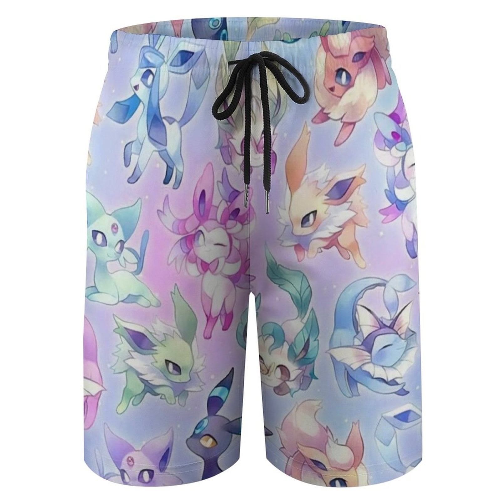 Mens Swim Trunks,Pokemon Eevee, Vaporeon, Leafeon, Umbreon, Espeon, Glaceon, Flareon, Jolteon ...