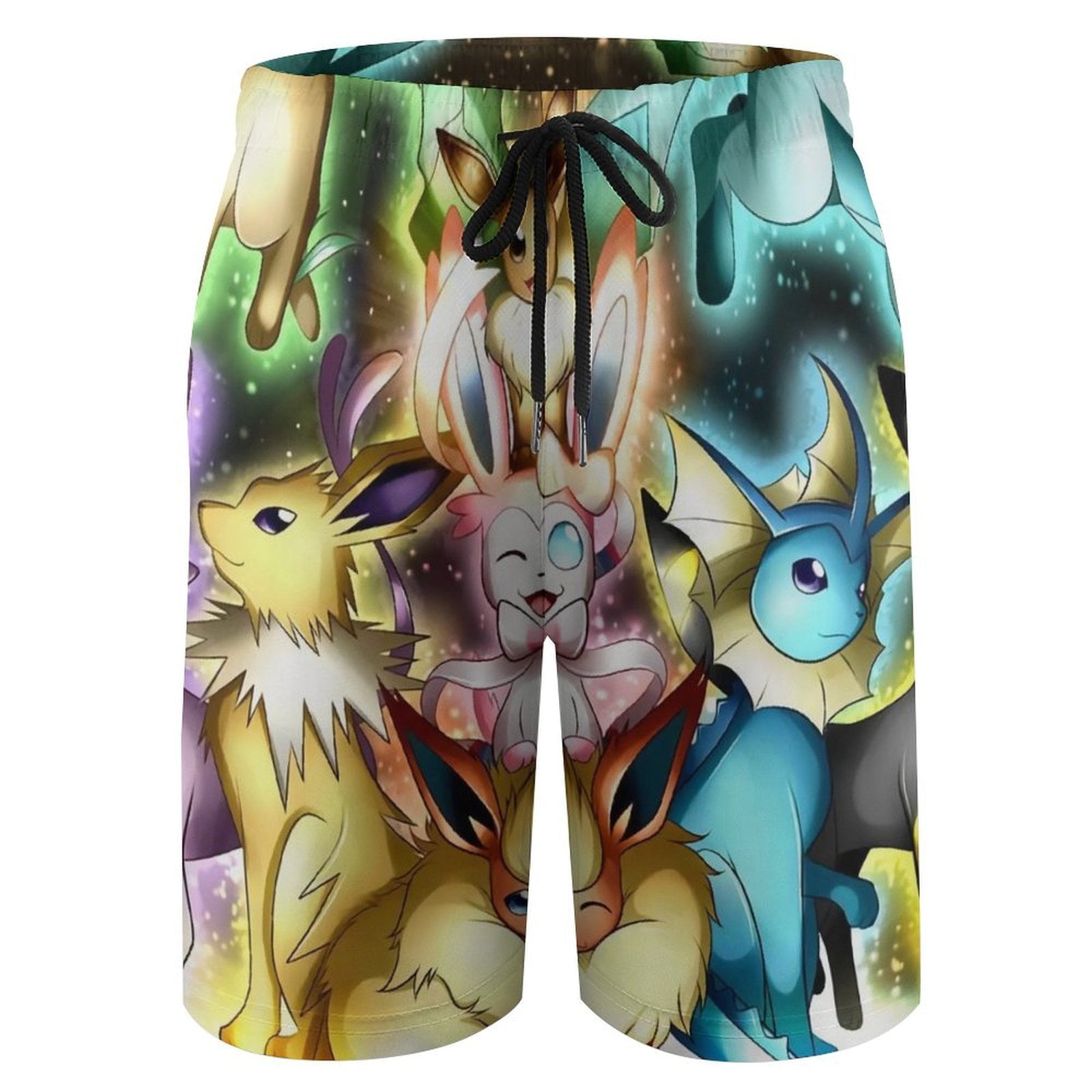 Mens Swim Trunks,Pokemon Eevee, Vaporeon, Leafeon, Umbreon, Espeon, Glaceon, Flareon, Jolteon ...