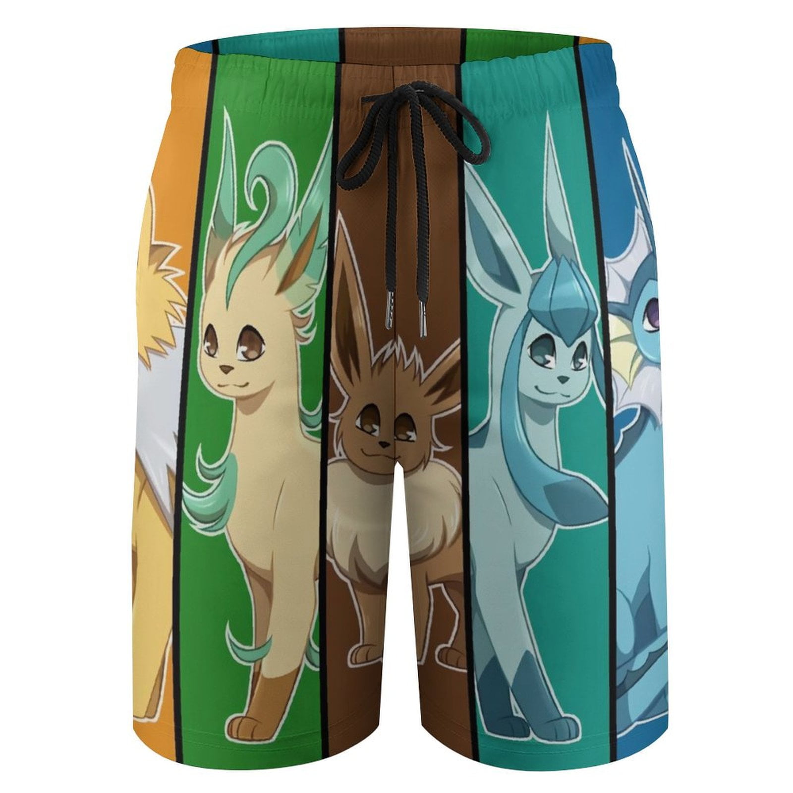 Mens Swim Trunks,Pokemon Eevee,vaporeon,leafeon,umbreon,espeon,glaceon,flareon,jolteon Boys Swim ...