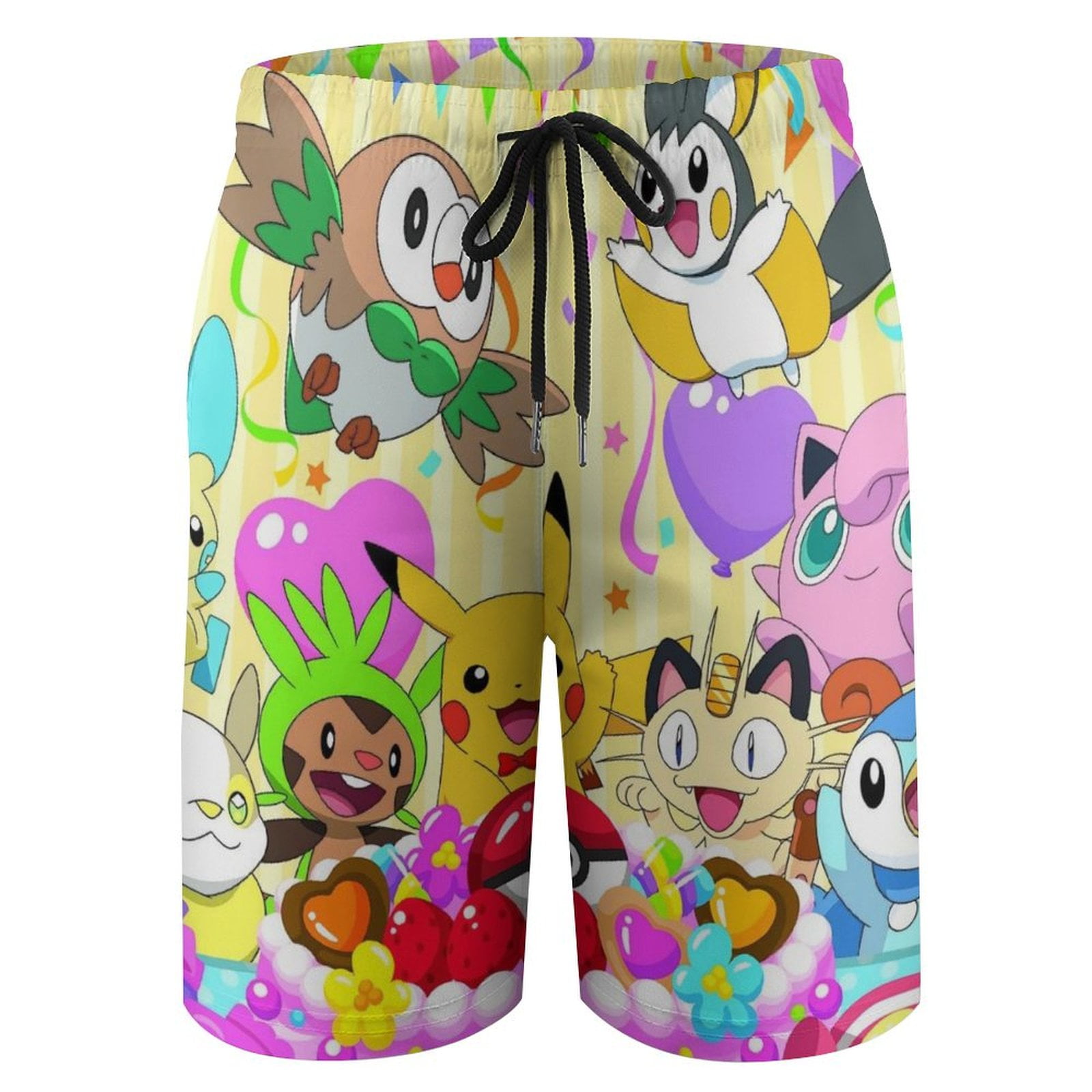 Mens Swim Trunks,Pokemon-Pikachu Birthday Party Boys Swim Trunks ...