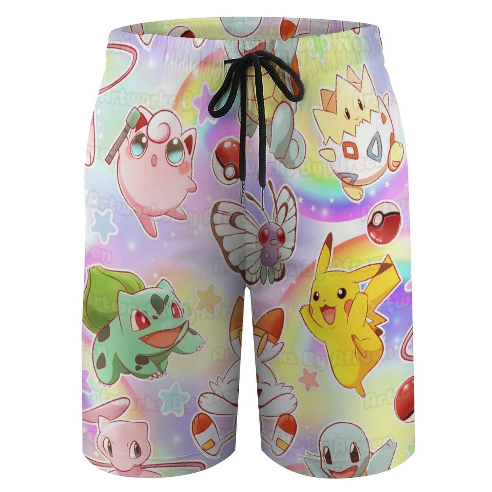 Mens Swim Trunks,Pokemon Seamless Pattern Boys Swim Trunks Compression ...