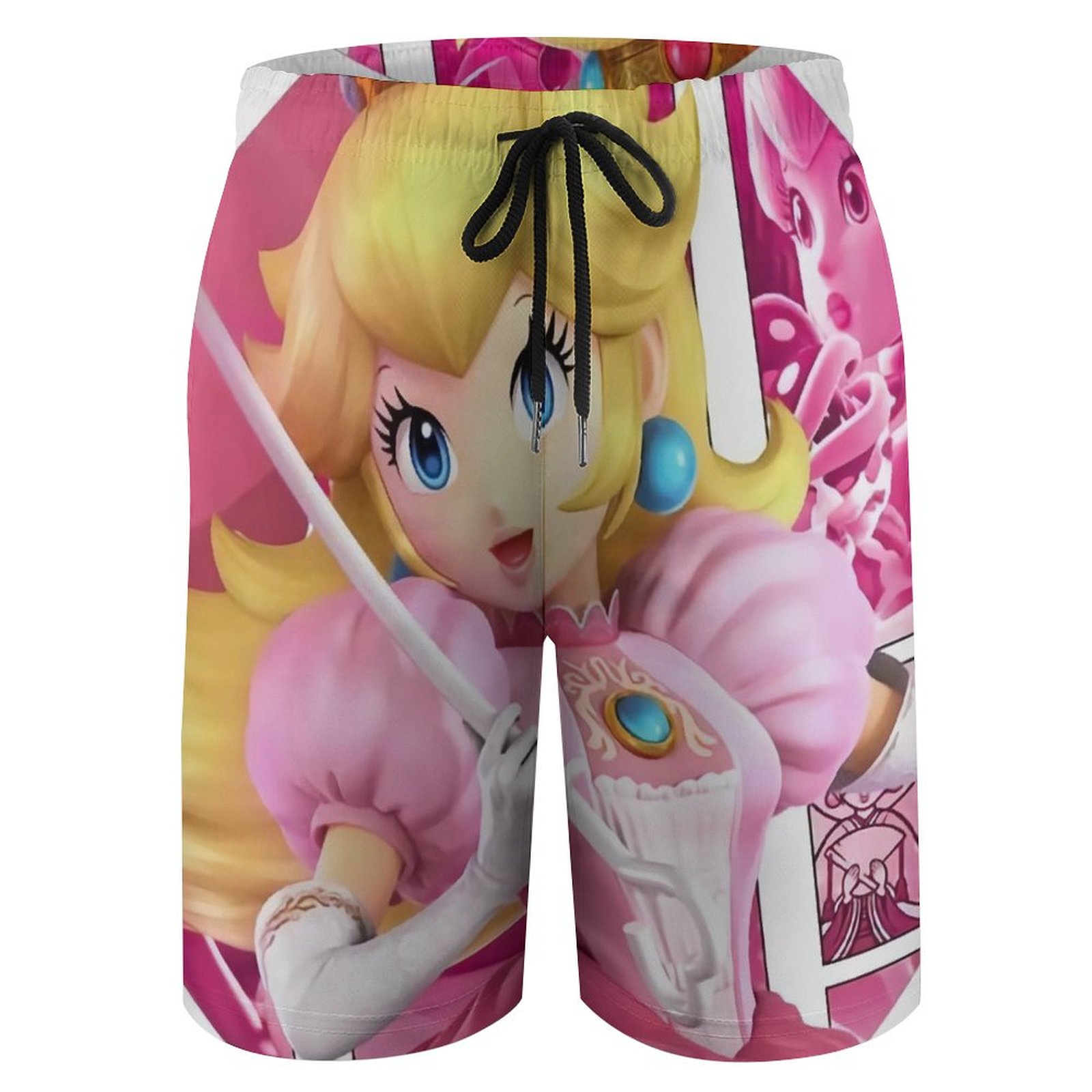 Mens Swim Trunks,Princess Peach Boys Swim Trunks with Boxer Brief Liner ...