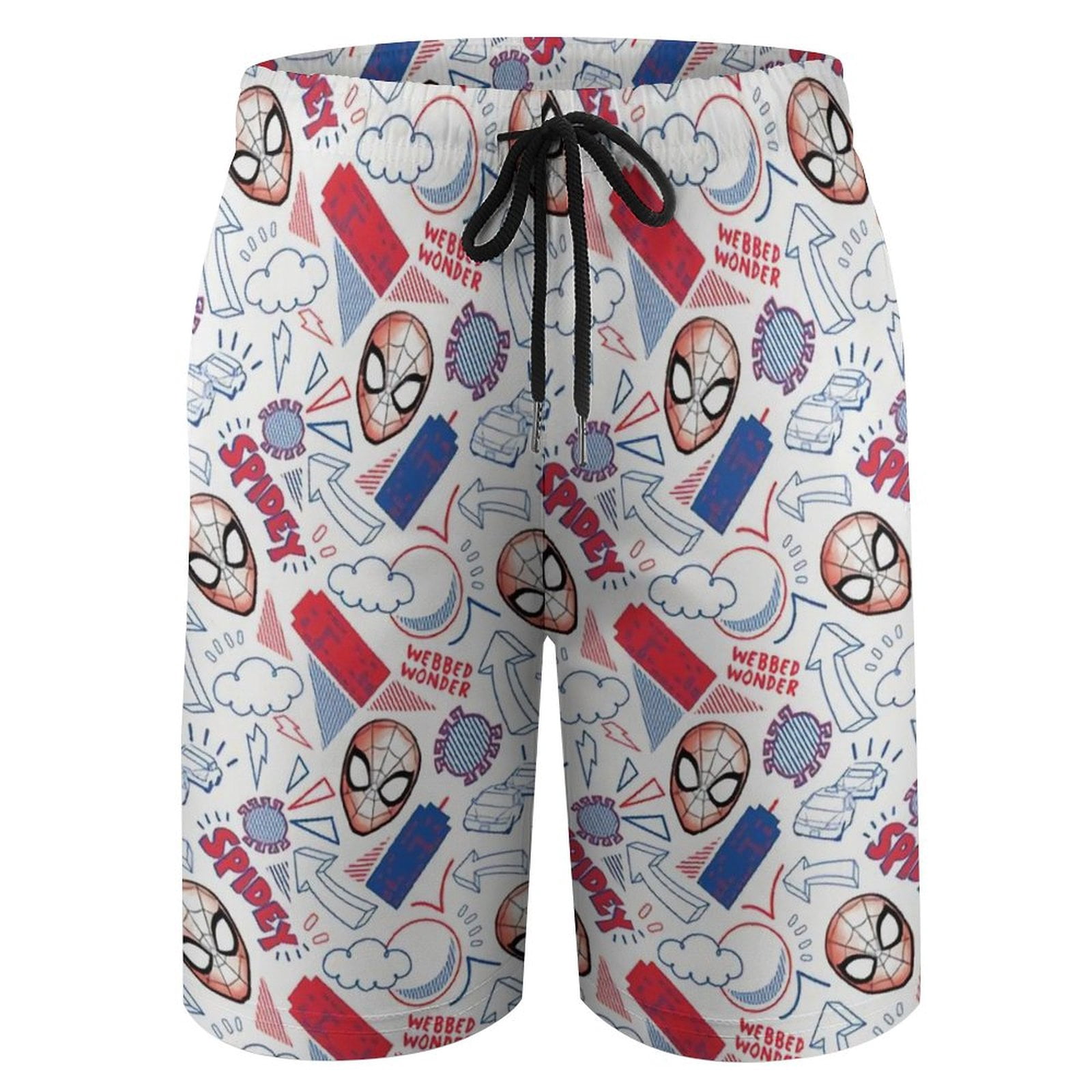Mens Swim Trunks,Retro Spider-Man Boys Swim Trunks with Compression ...