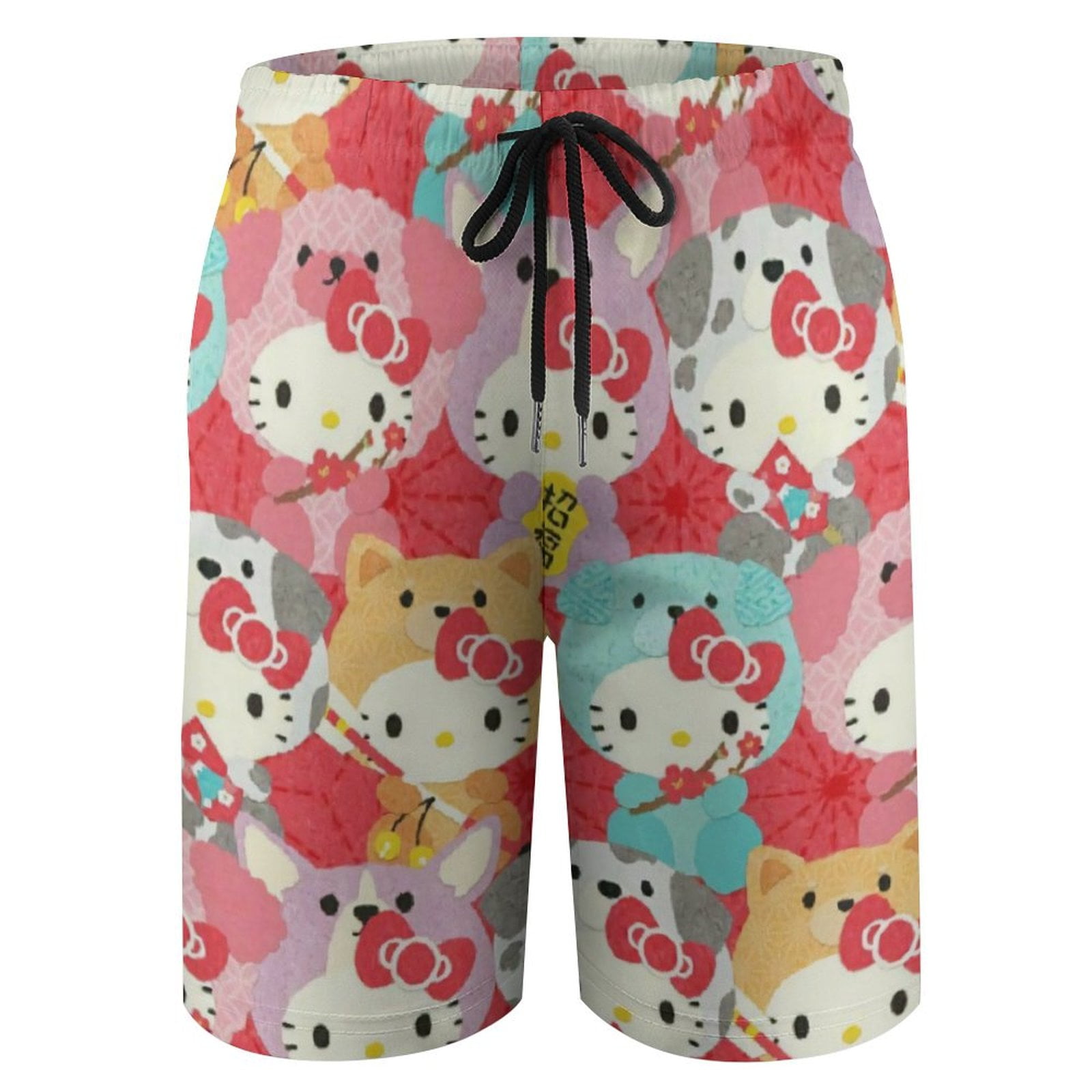 Mens Swim Trunks,Sanrio-Hello-Kitty Boys Swim Trunks Compression Liner ...