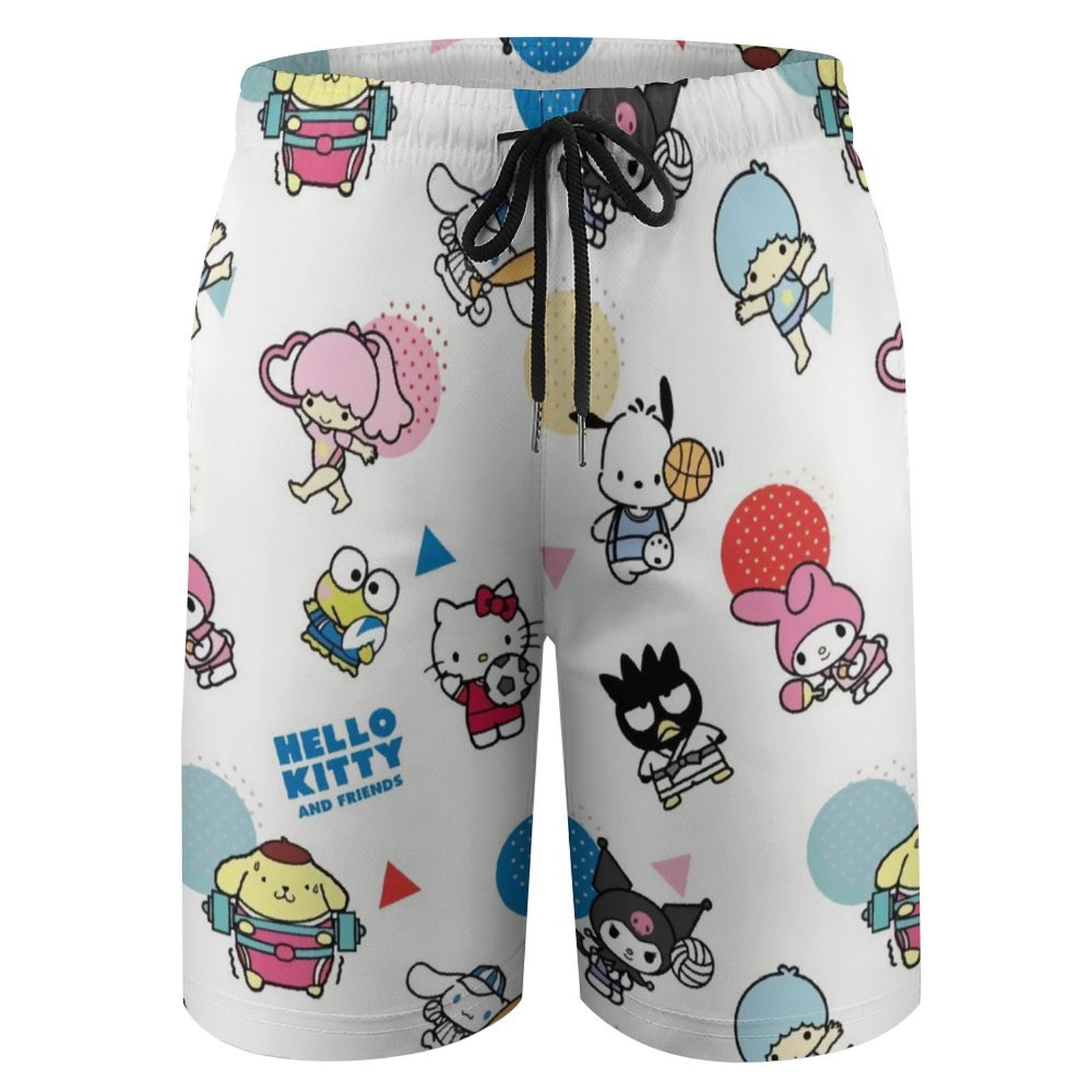 Mens Swim Trunks,Sanrio Kuromi And Melody Hello Kitty And Friends Boys ...