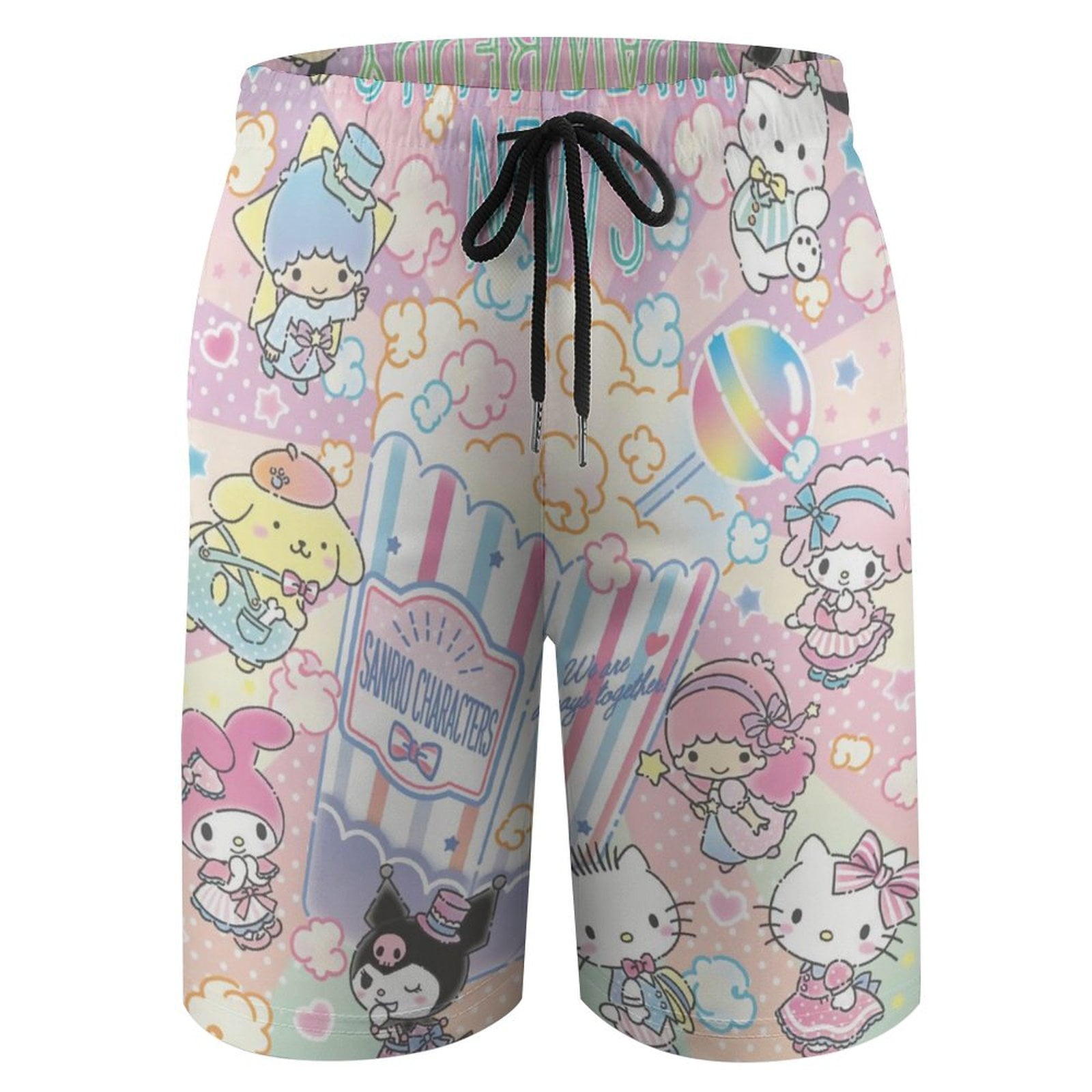 Mens Swim Trunks,Sanrio Popcorn THE TRAWBERRY SMEN Boys Swim Trunks ...