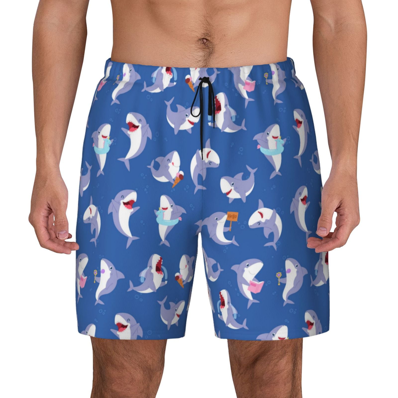 Mens Swim Trunks Shorts - Cartoon Funny Happy Cute Smiling Stylish ...