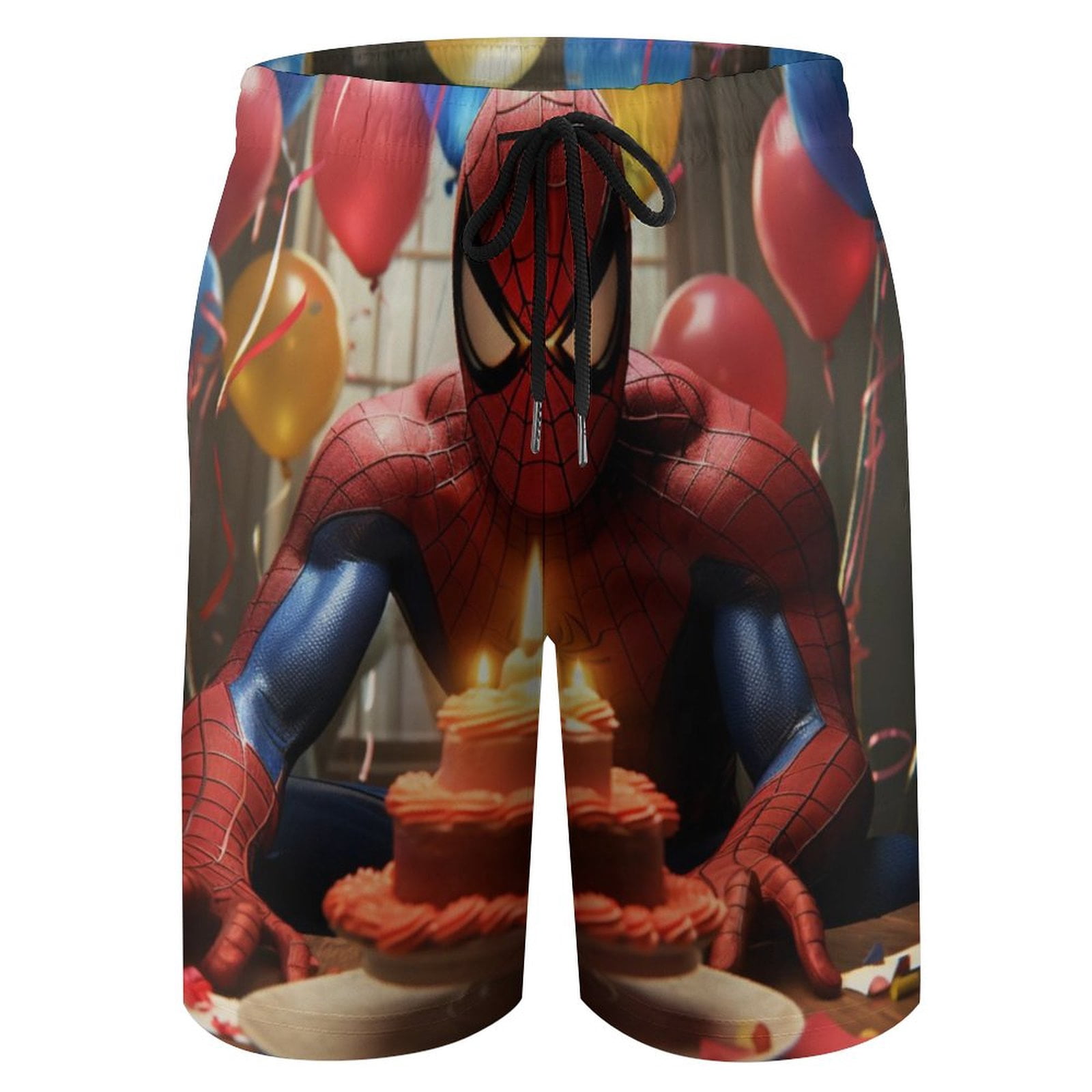 Mens Swim Trunks,Spider-Man Birthday Boys Swim Trunks with Boxer Brief ...