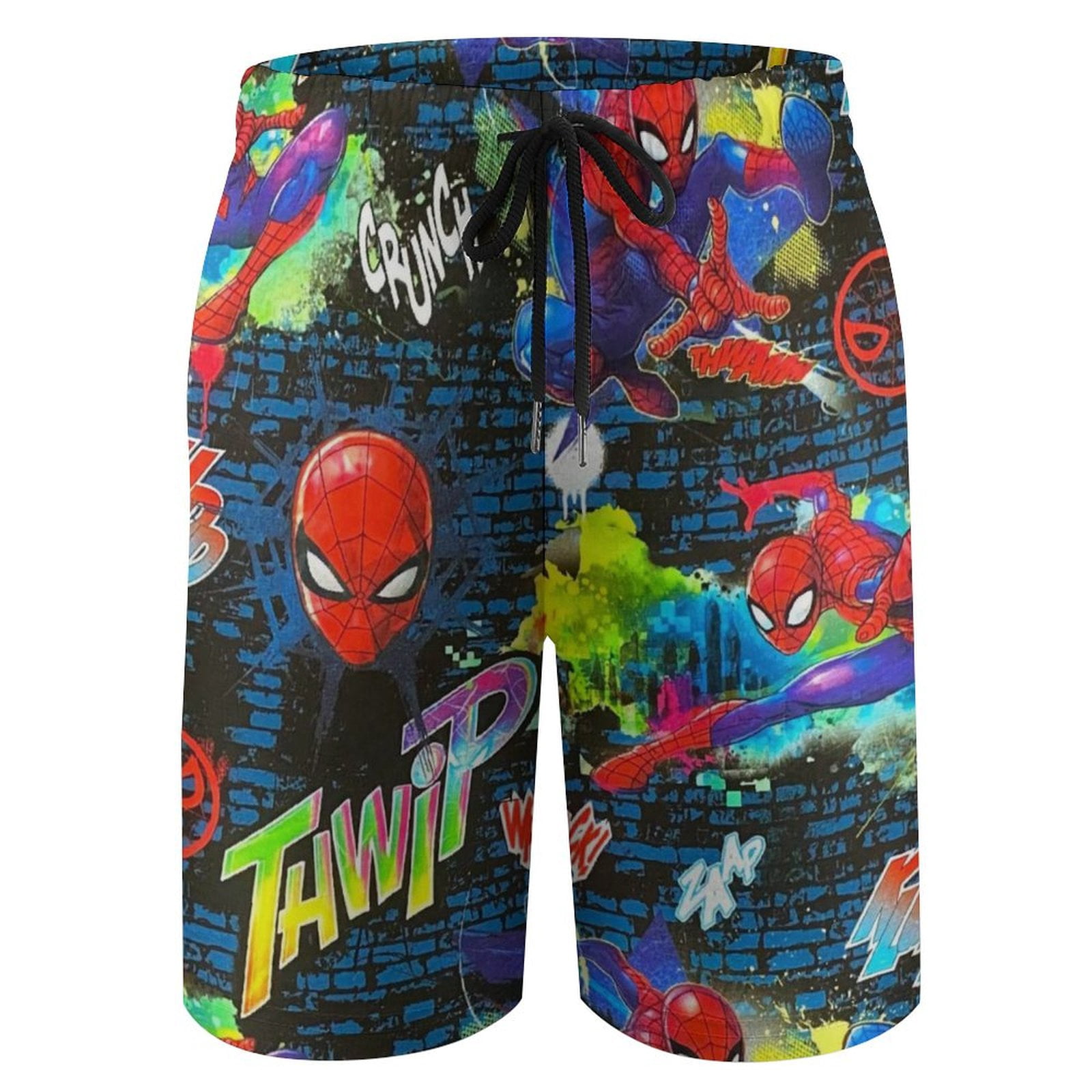 Mens Swim Trunks,Spider-Man Boys Swim Trunks with Compression Liner ...