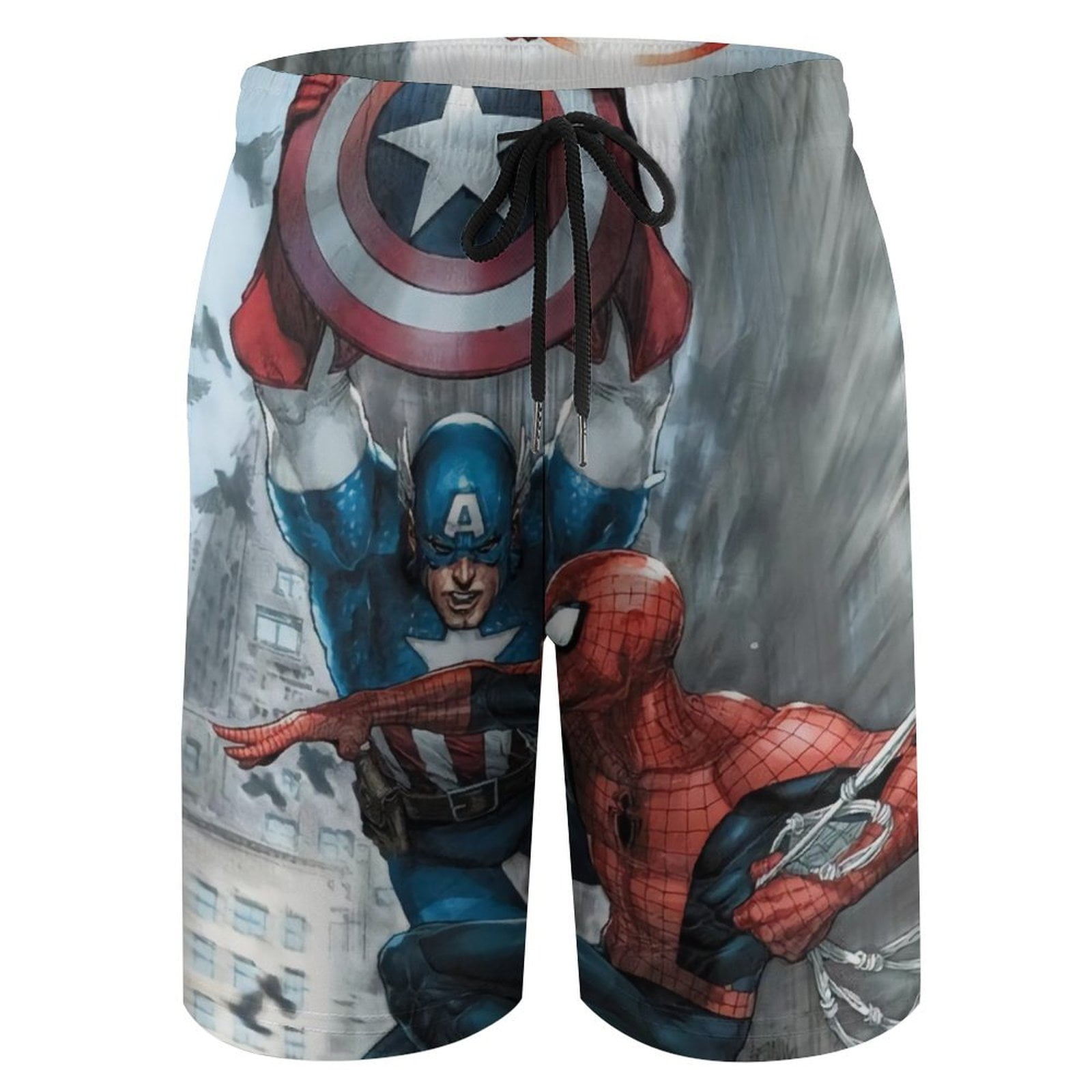 Mens Swim Trunks,Spider-Man Capitan America Boys Swim Trunks with ...