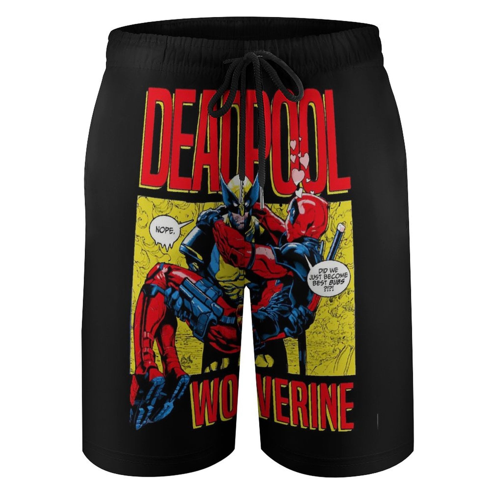 Mens Swim Trunks,Spider-Man DEADPOOL NOPE.WOLVERINE Boys Swim Trunks ...