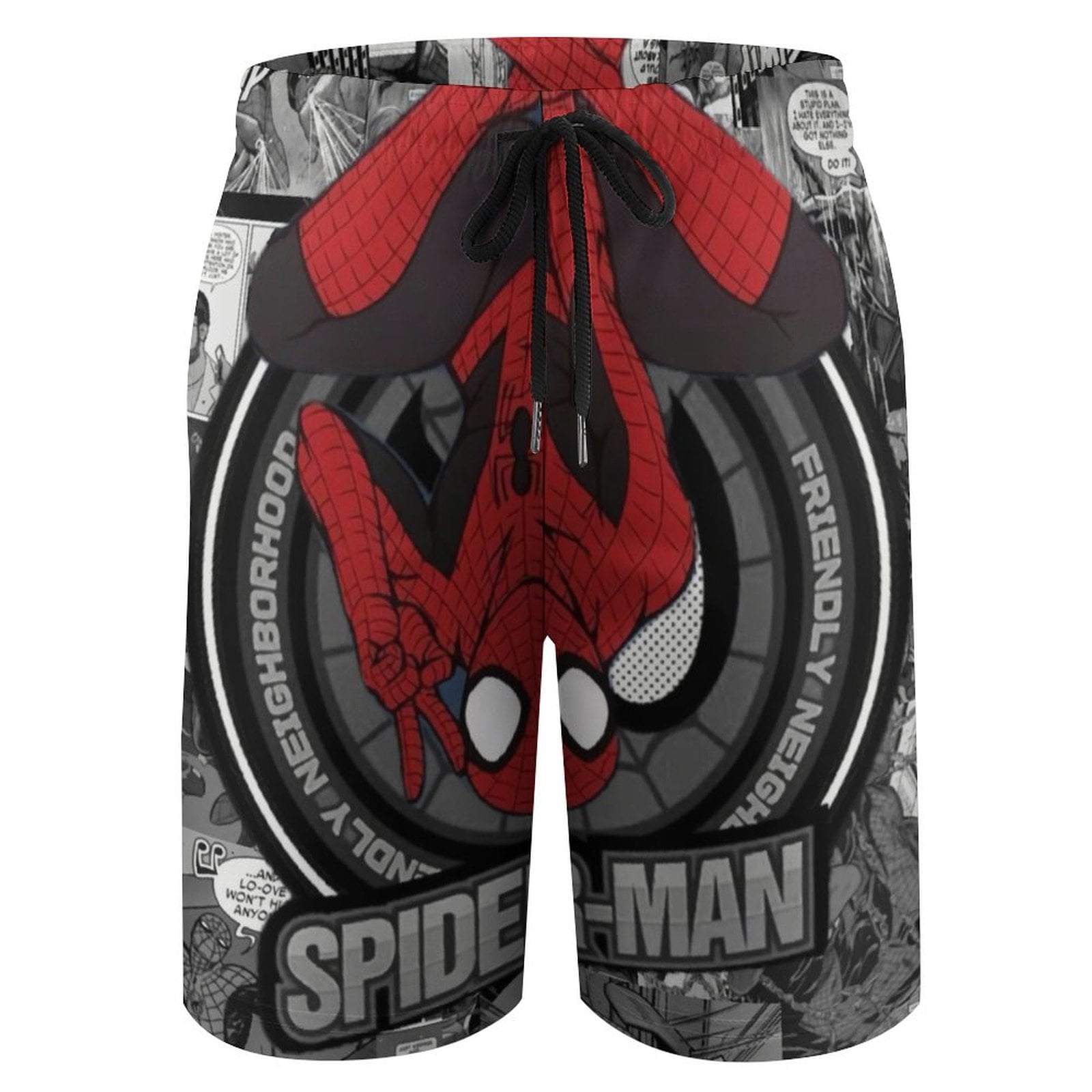 Mens Swim Trunks,Spider-Man Poster Boys Swim Trunks with Compression ...