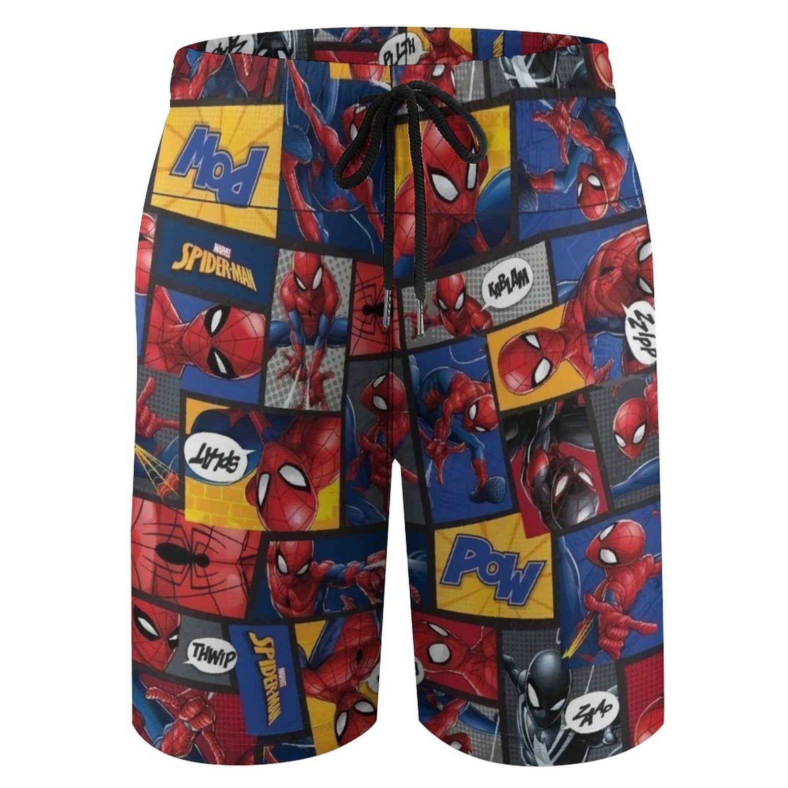 Mens Swim Trunks,Spider-Man Puzzle Boys Swim Trunks Compression Liner ...