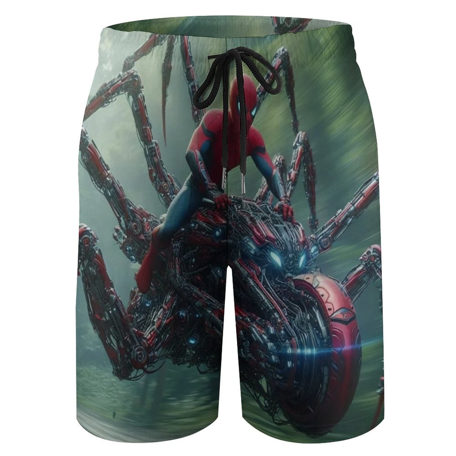 Mens Swim Trunks,Spider-Man Riding A Motorcycle Boys Swim Trunks ...