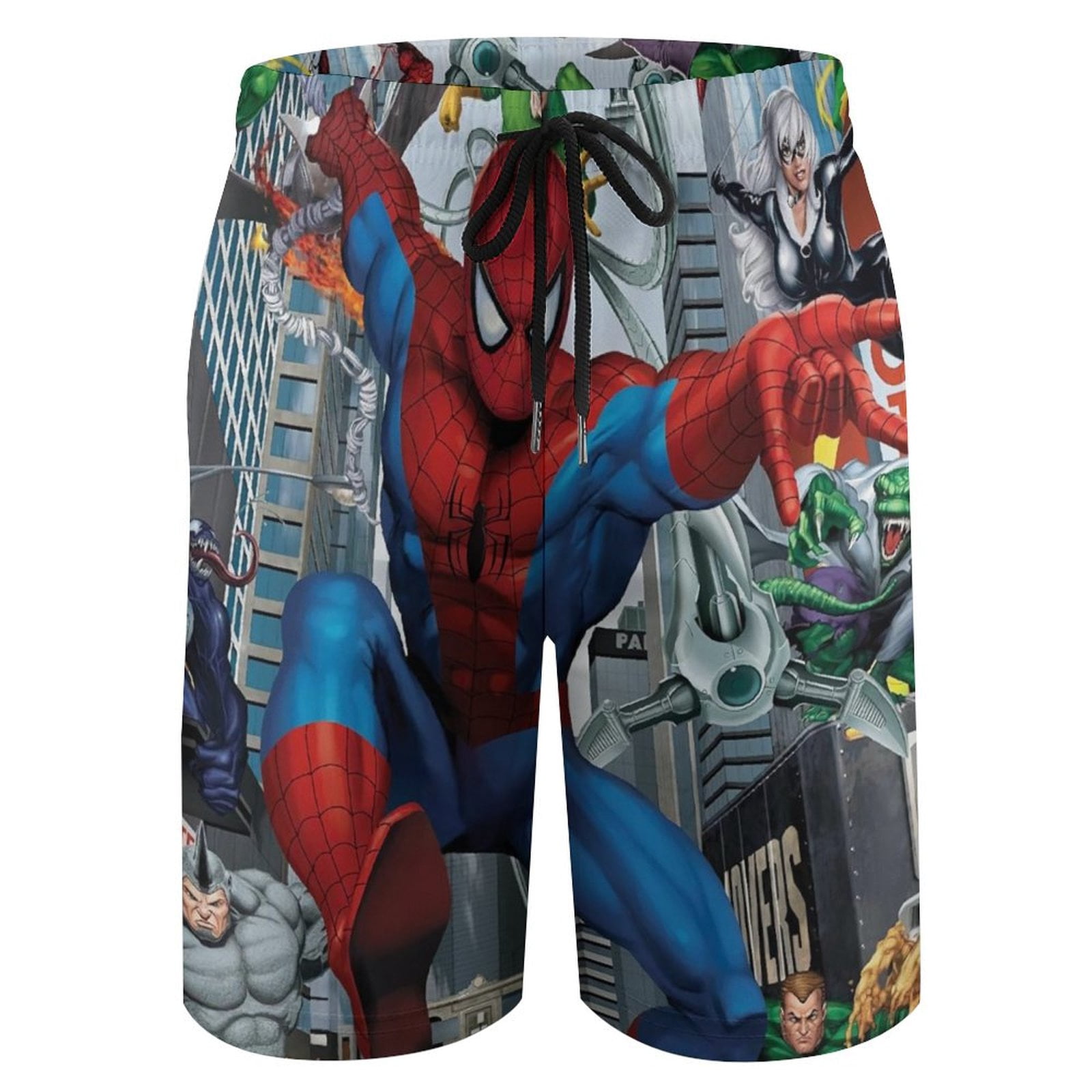Mens Swim Trunks,Spider-Man - Rogues Boys Swim Trunks with Compression ...