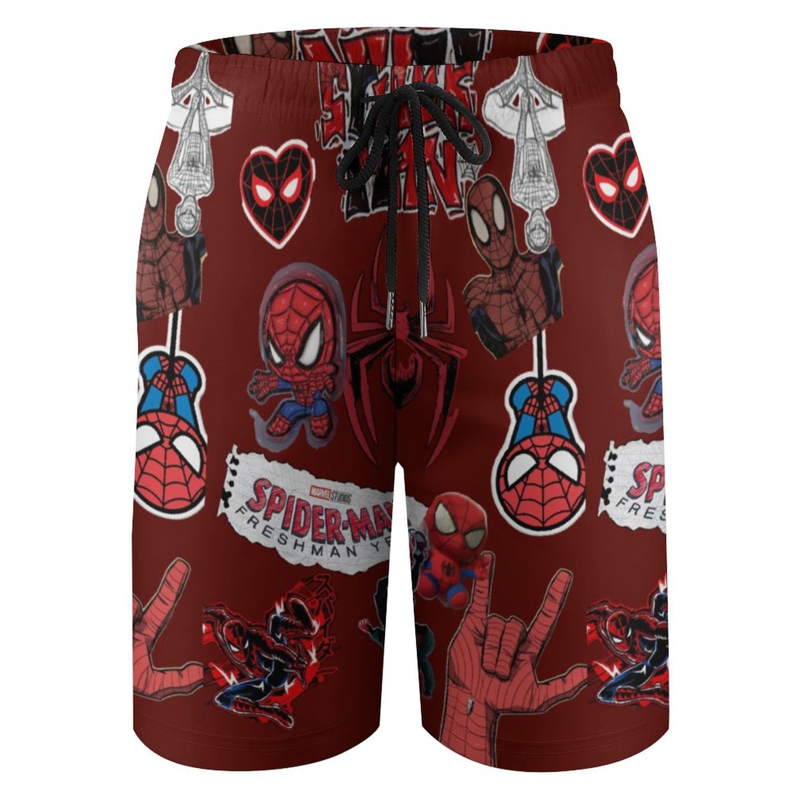 Mens Swim Trunks,Spiderman Stickers Boys Swim Trunks Compression Liner ...