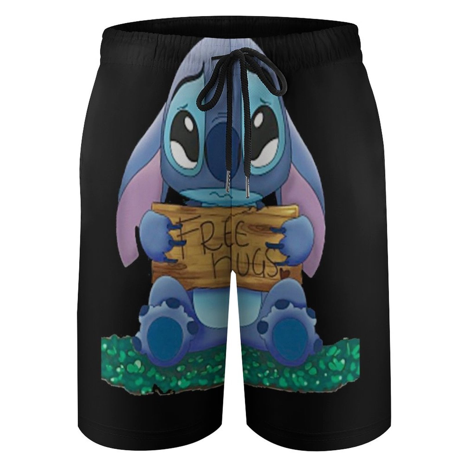 Mens Swim Trunks,Stitch FREE Hugs Boys Swim Trunks Compression Liner ...