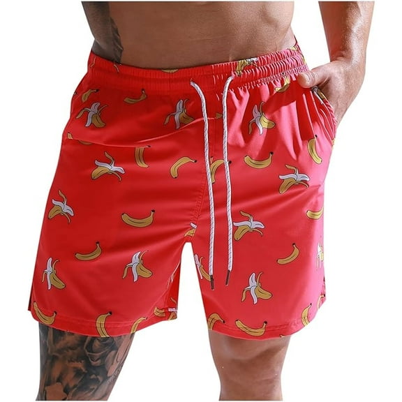Dgankt Mens Swim Trunks with Mesh Lining Quick Dry Mens Bathing Suit ...