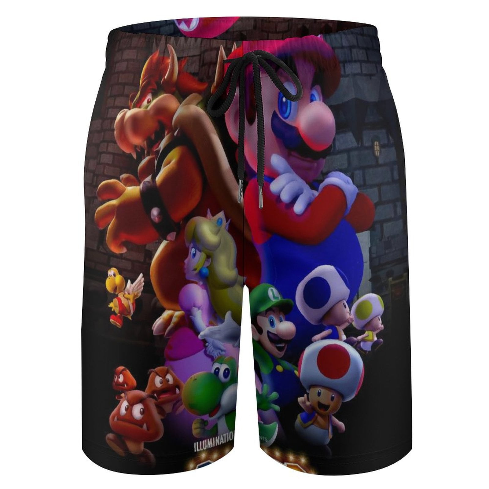 Mens Swim Trunks,Super Mario Group Portrait Vintage Boys Swim Trunks ...