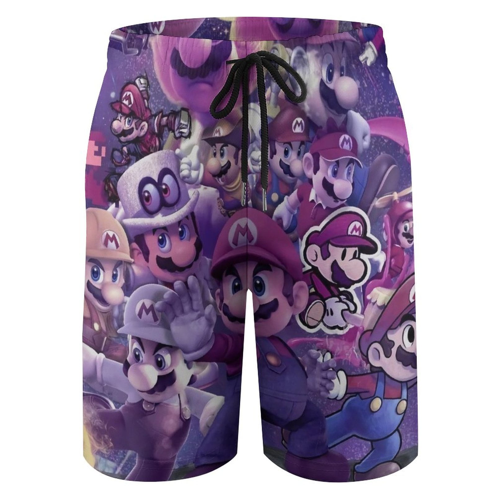 Mens Swim Trunks,Super Mario Group Portrait Vintage Boys Swim Trunks ...