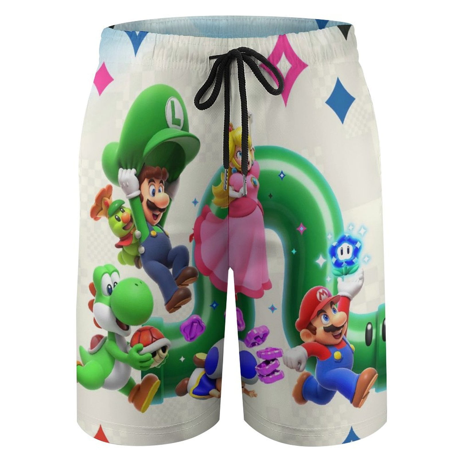 Mens Swim Trunks,Super Mario World Boys Swim Trunks with Compression ...