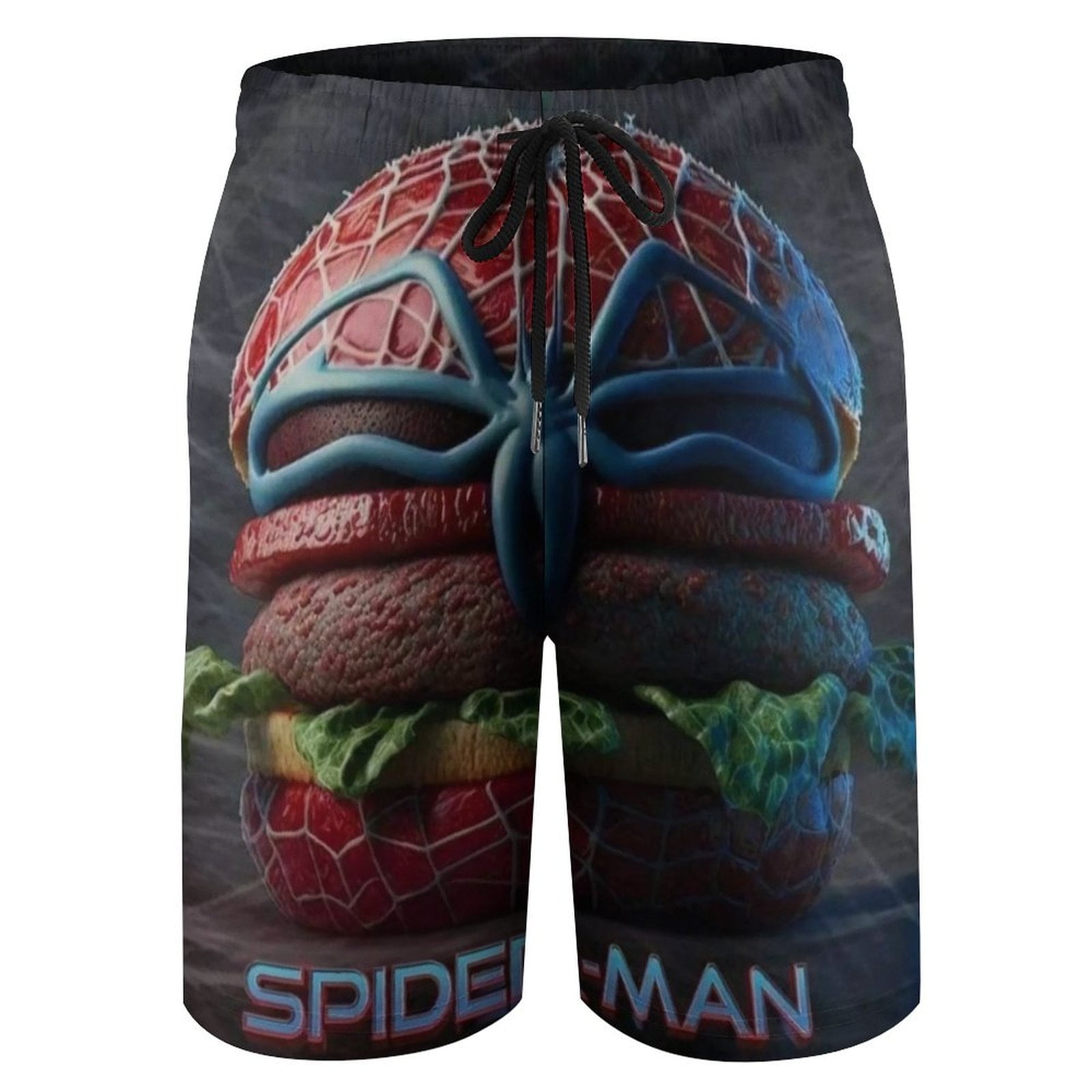 Mens Swim Trunks,The Amazing Spider-Man Burger Boys Swim Trunks with ...