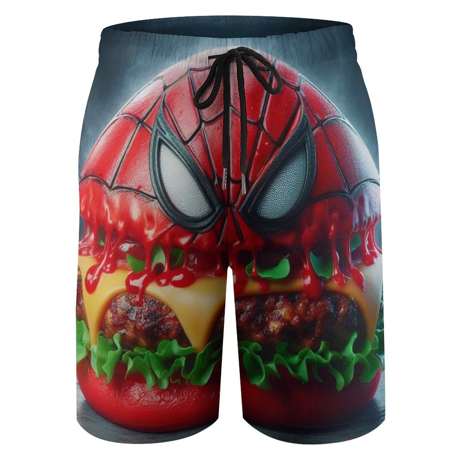 Mens Swim Trunks,The Amazing Spider-Man Burger Boys Swim Trunks ...