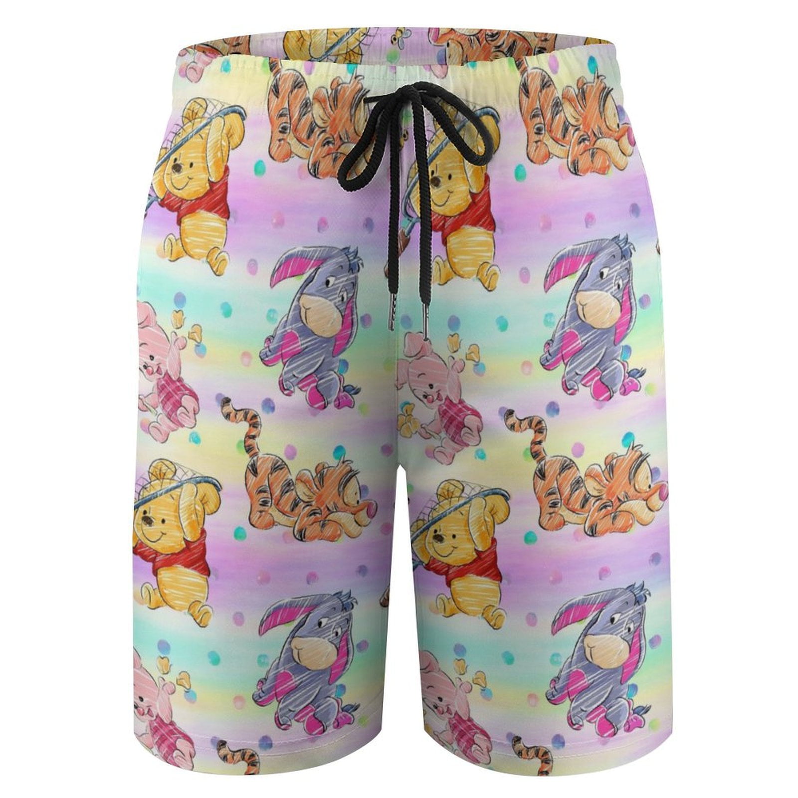 Mens Swim Trunks,Winnie Pooh And Friends Boys Swim Trunks Compression ...