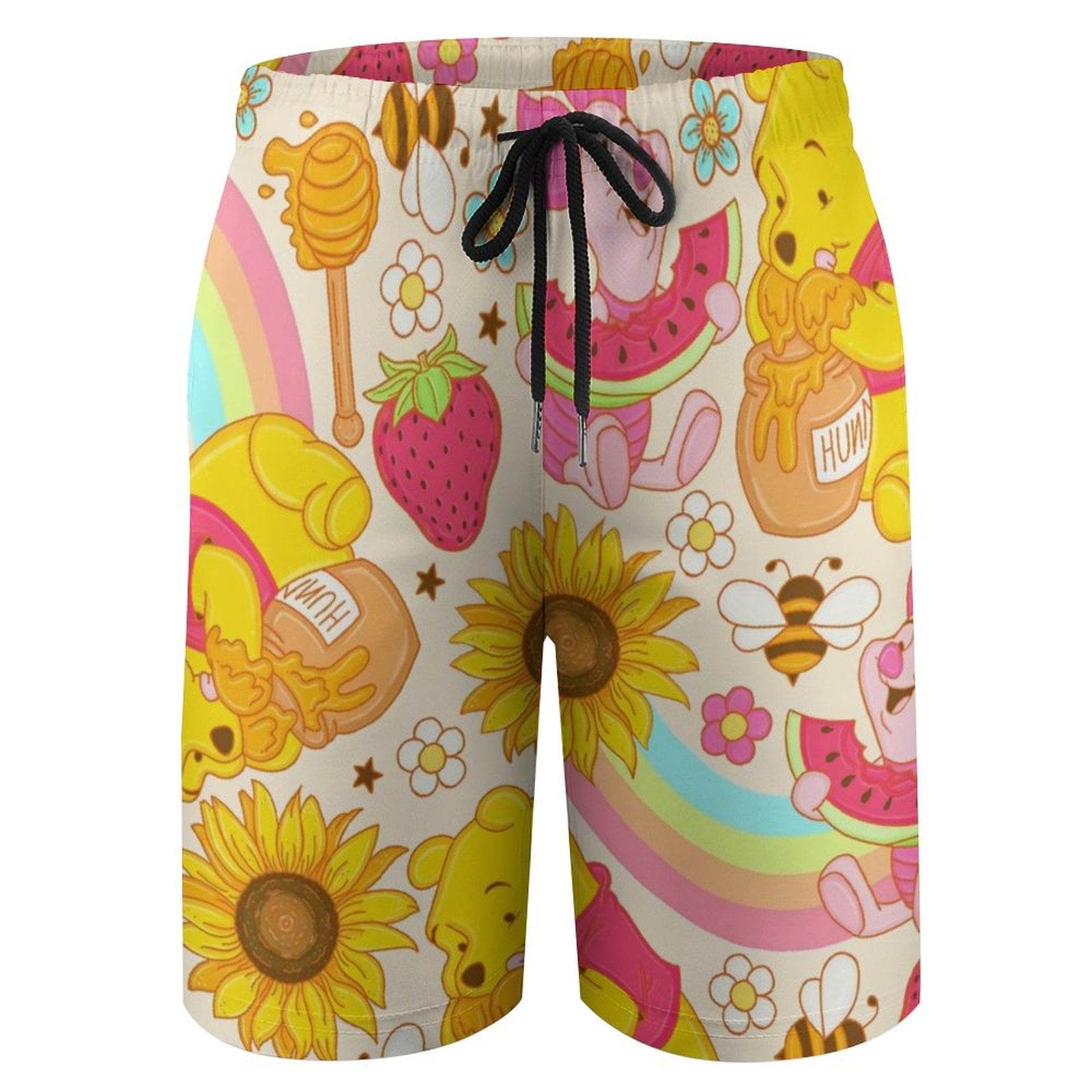 Mens Swim Trunks,Winnie Pooh And Friends Eat Fangmi Boys Swim Trunks ...