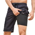 Mens Swim Trunks with Compression Liner Quick Dry Sports Beach Shorts ...