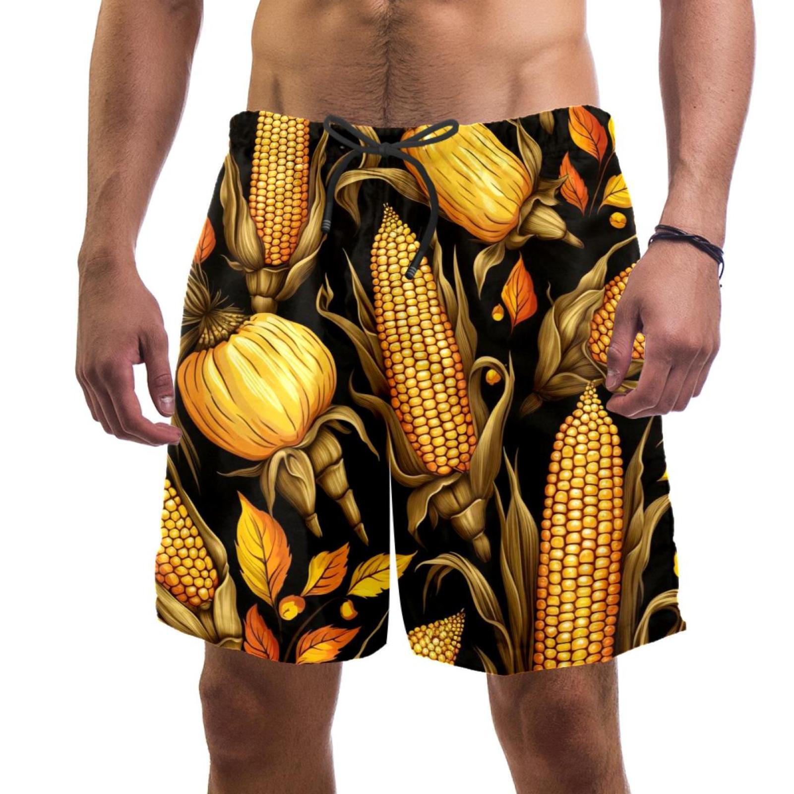 Mens Swimming Shorts Adustable Draswstring Elastic Board Surfing Shorts ...