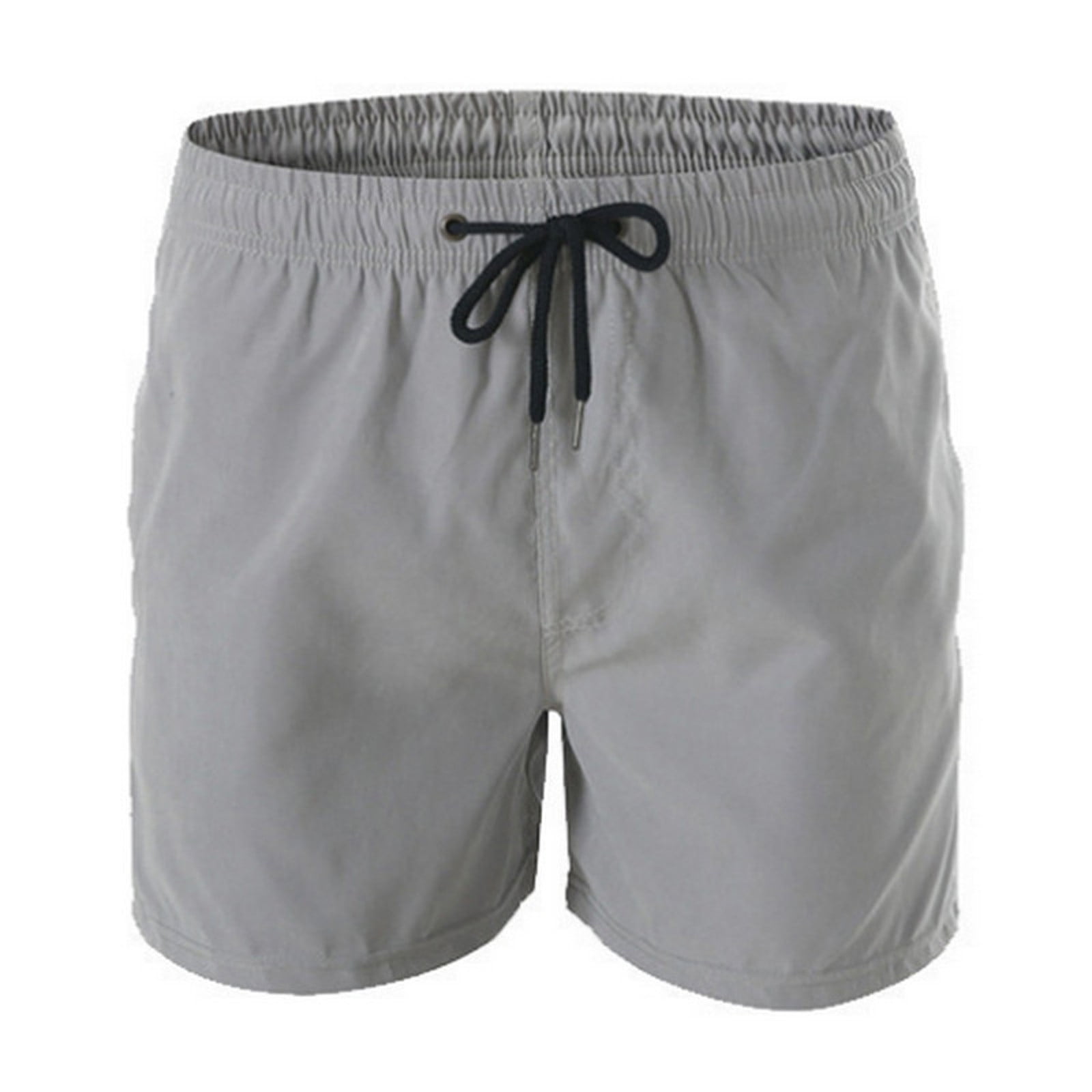 Mens Swimming Trunks Beach Trunks Solid Grey L - Walmart.com