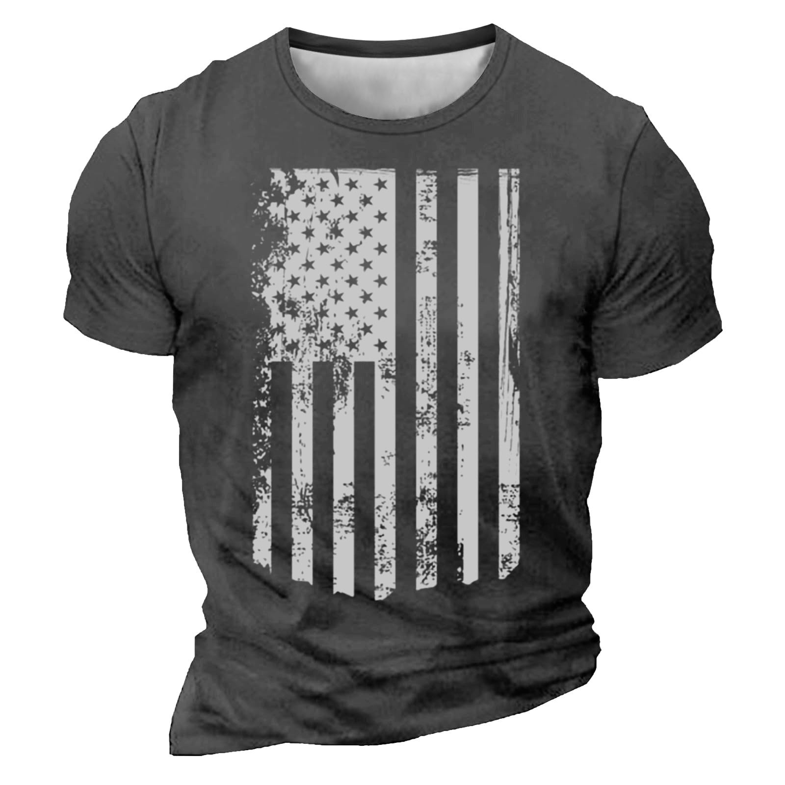 Mens T Shirts Uklsqma Men Print Short Sleeve Round Neck T Shirt Casual