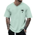 Mens T Shirts Crew Neck Short Sleeve Coconut Tree Print Basicloose ...