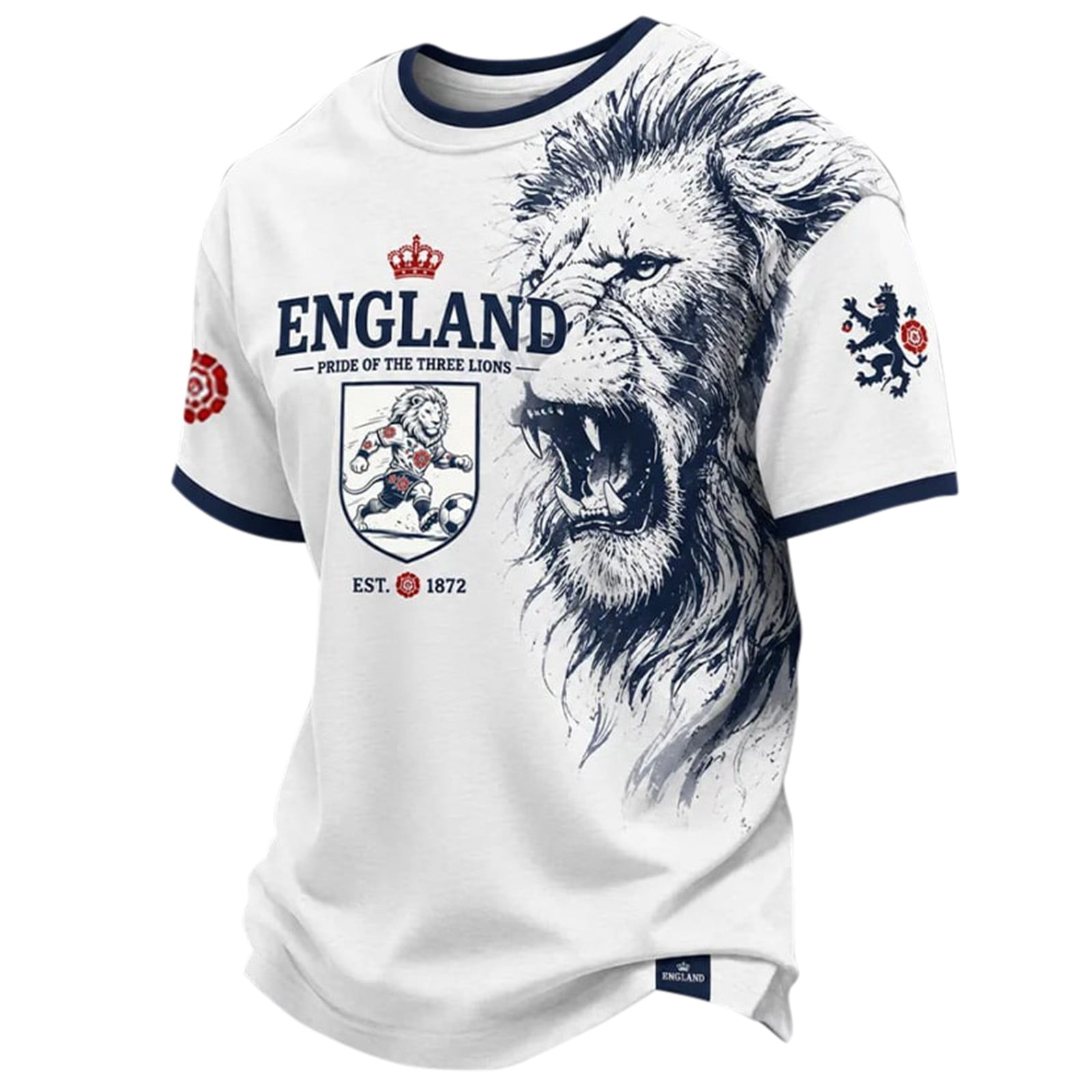 Mens T Shirts England England Print Graphic Fans Comfort Mens Clothing ...