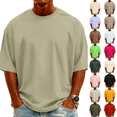 Mens T Shirts Soft Cotton Blend Crew Neck Tee S - 3XL Athletic Fit ...