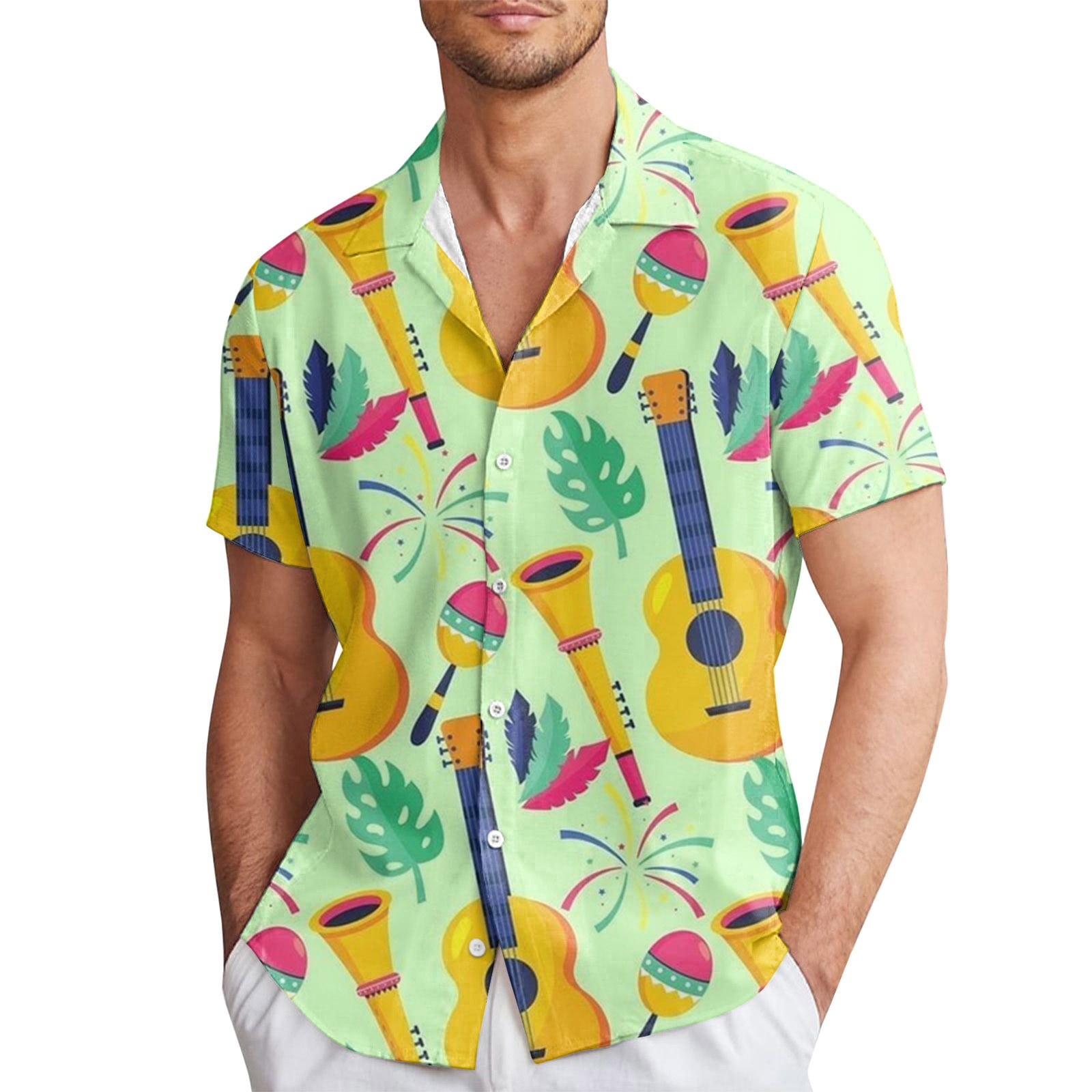 Mens T-shirts Male Spring And Summer Mexican Style Shirts Casual Lapel ...