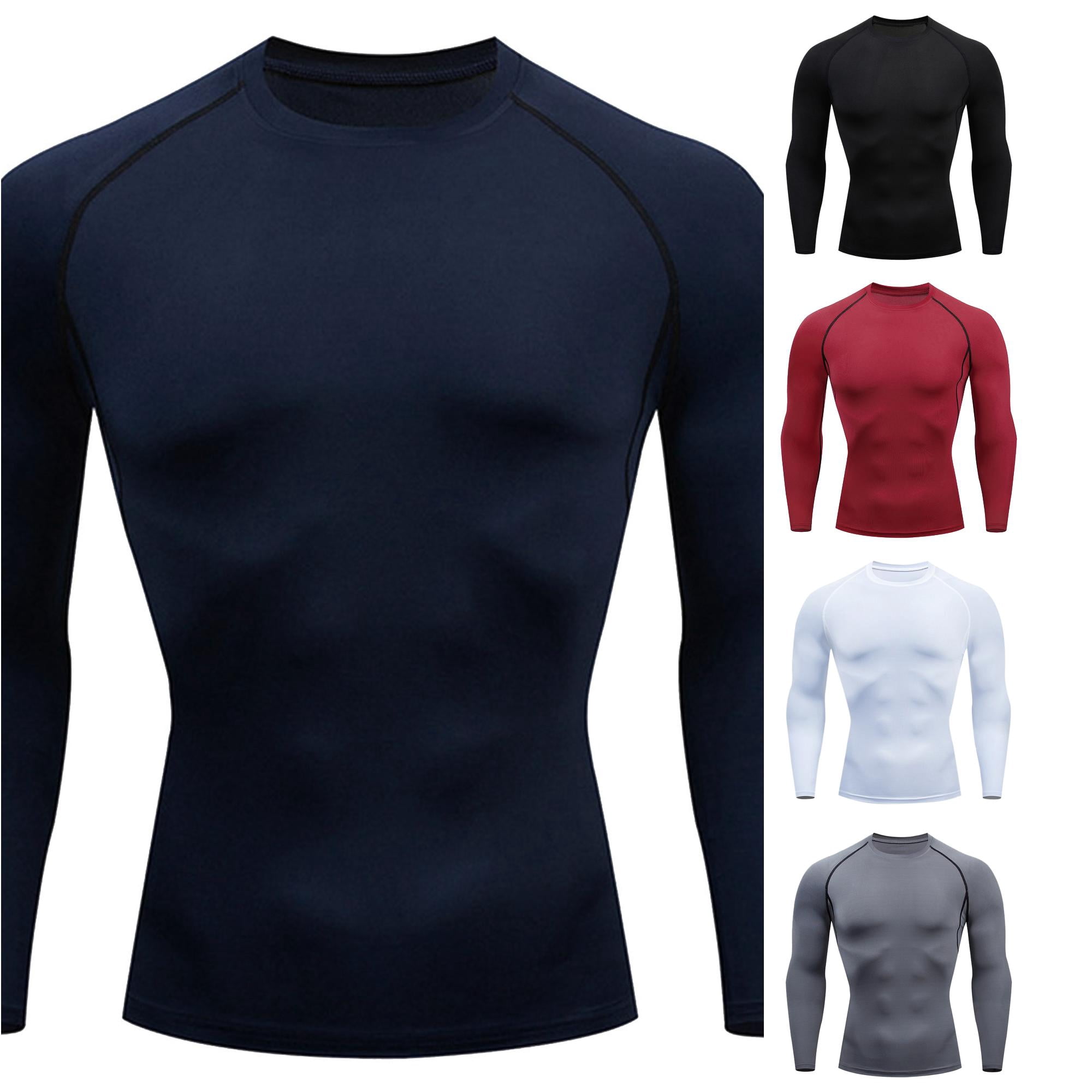 Mens T-shirts Men Fitness Long Sleeve Running T Shirt for Men ...