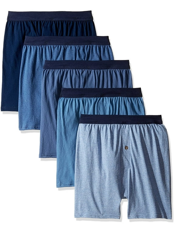 Hanes Men's ComfortSoft Waistband Solid Knit Boxers, Enhanced Freedom ...