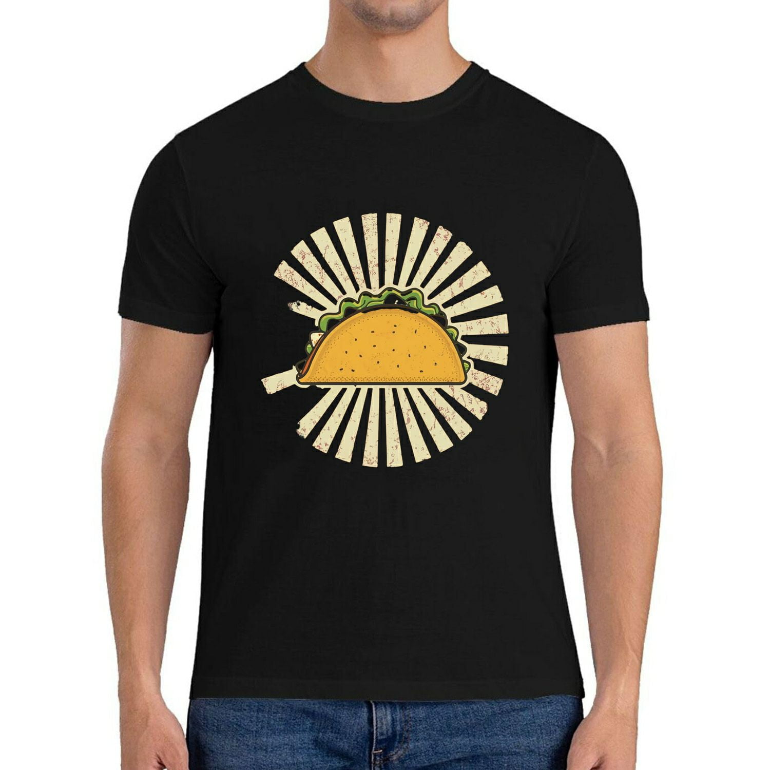 Mens Taco Mexican Food Eater Tacos Lover Fiesta Vintage Shirt Black ...