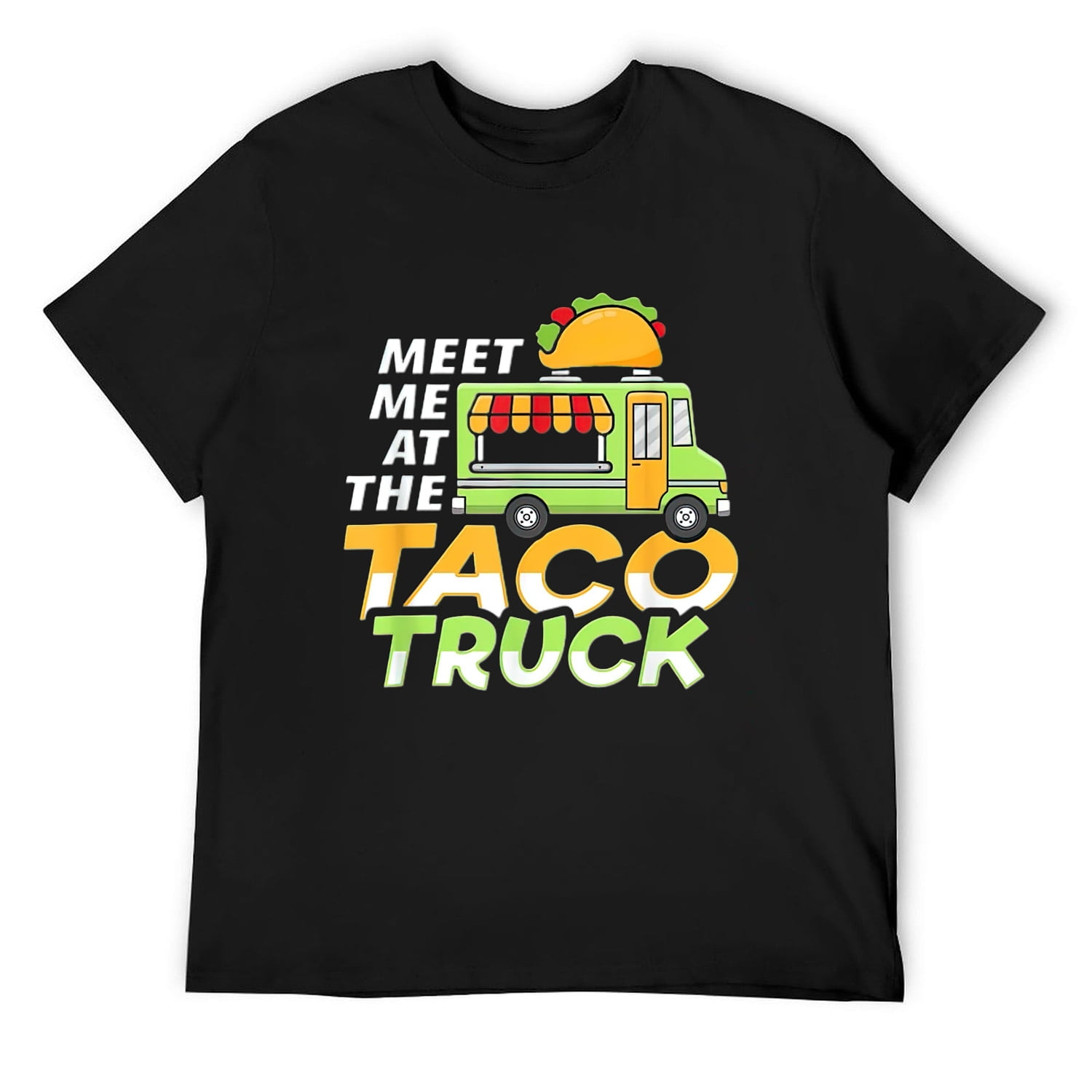 Mens Taco Truck Design for a Mexican Food Lover T-Shirt Black Large ...