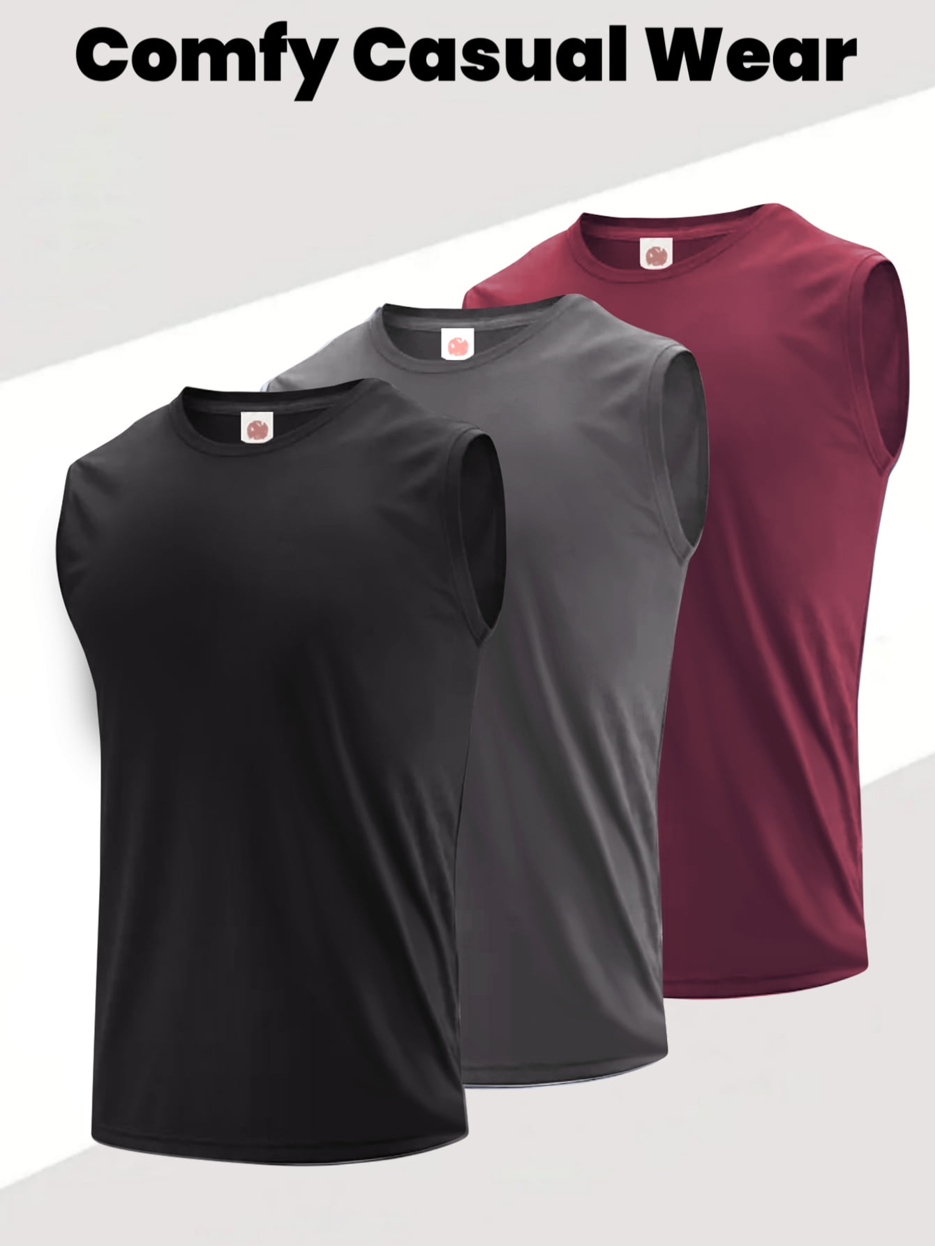 Mens Tank Tops 3 Pack,Quick Dry Gym Sleeveless Muscle T Shirts for Men ...