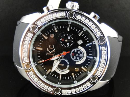 Mens Techno Com KC Joe Rodeo Master Genuine WG Clear WWBL Diamond Watch ...