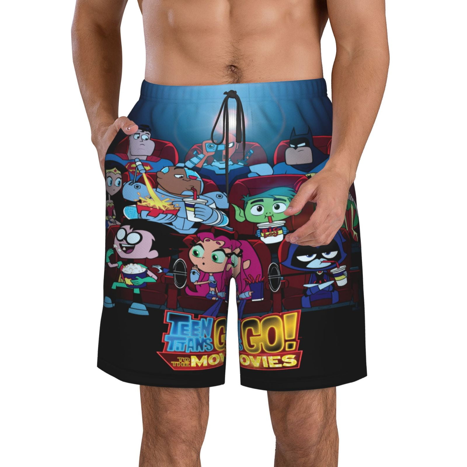 Mens Teen Titans Go Swim Trunks Quick Dry Bathing Suit Stretch Board ...