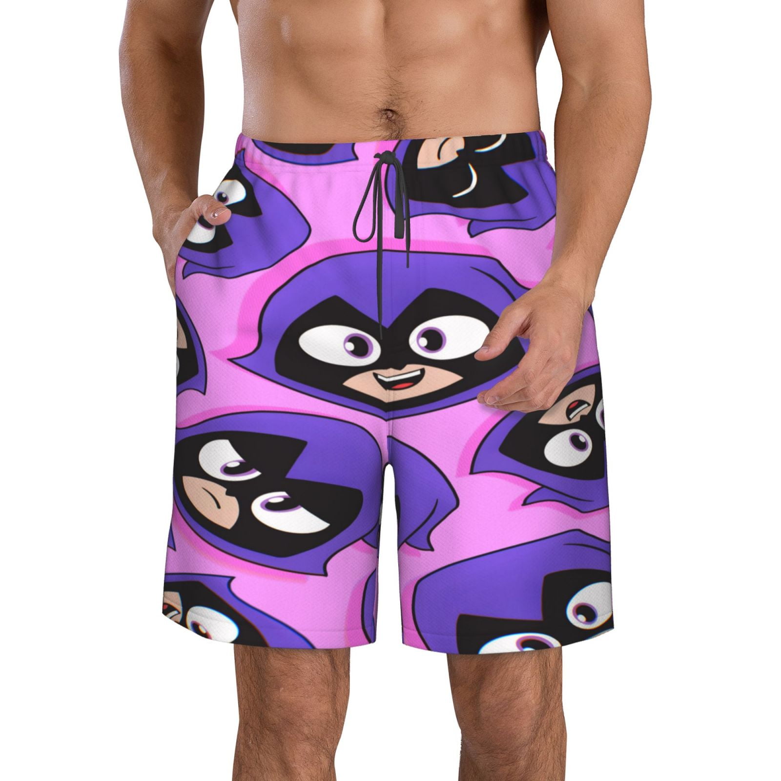 Mens Teen Titans Go Swim Trunks Quick Dry Bathing Suit Stretch Board ...