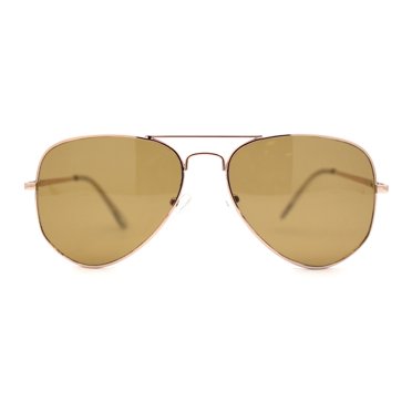 Iconic Tempered Glass Lens Tear Drop Shape Wire Rim Cop Sunglasses Gold ...