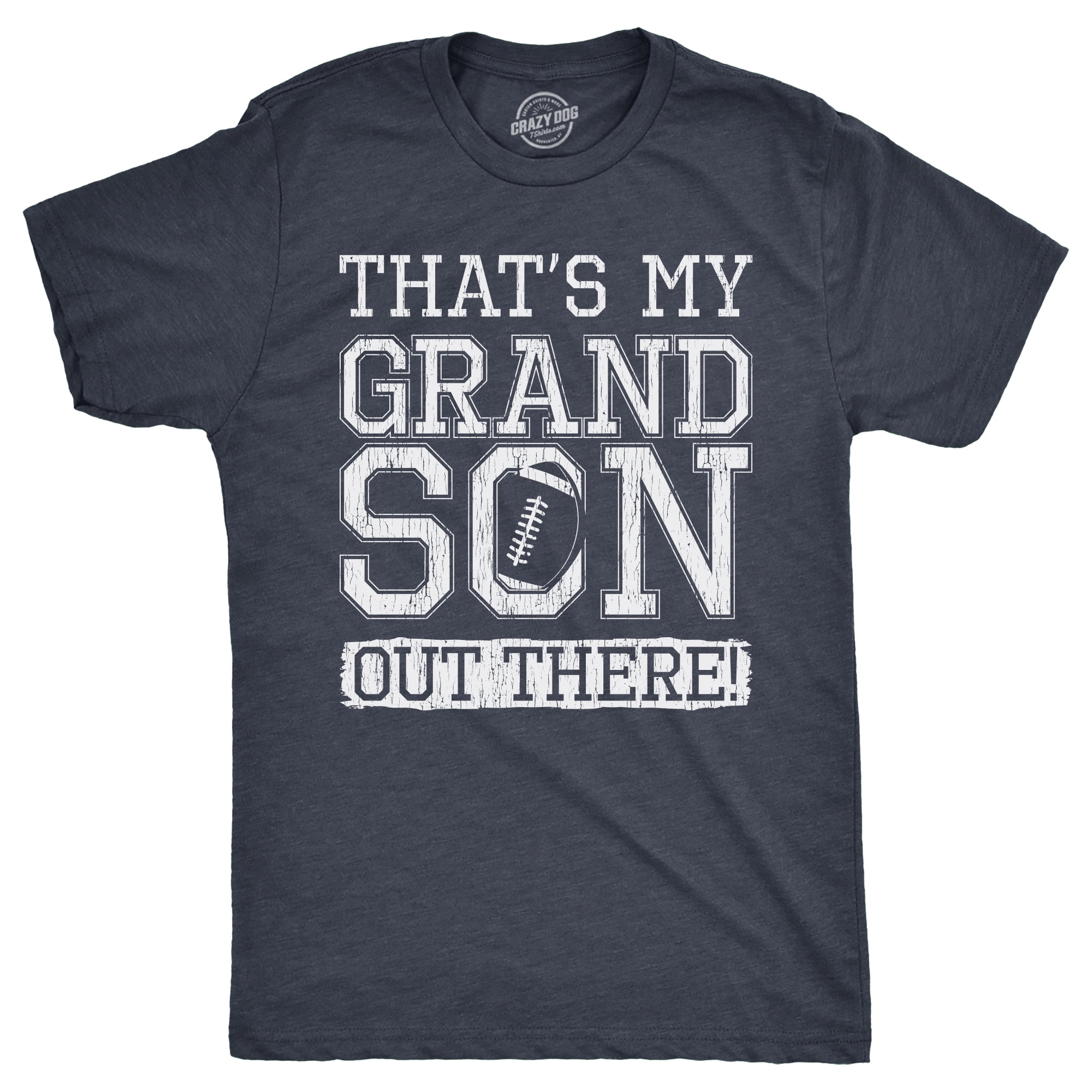 Mens Thats My Grandson Out There T Shirt Funny Proud Football ...