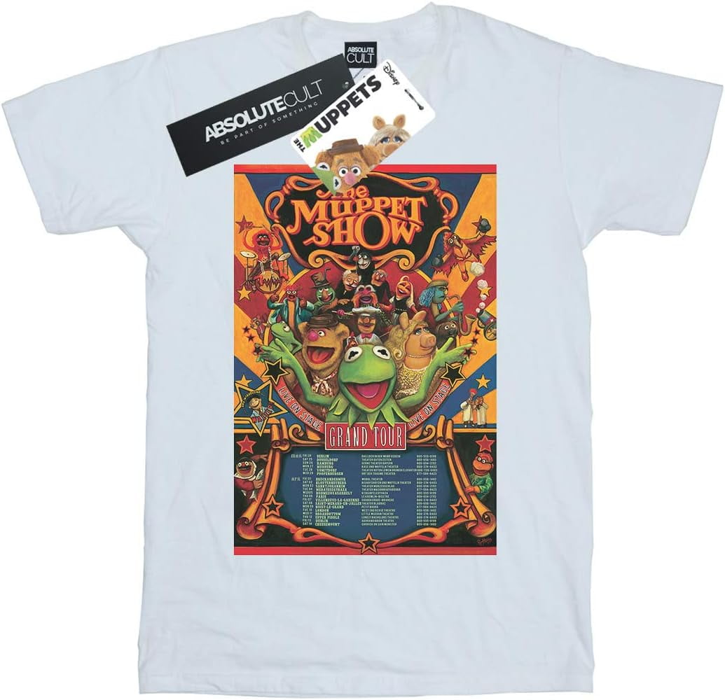 Mens The Muppets The Muppet Show Poster T-Shirt White Shirt, Size 2Xl ...