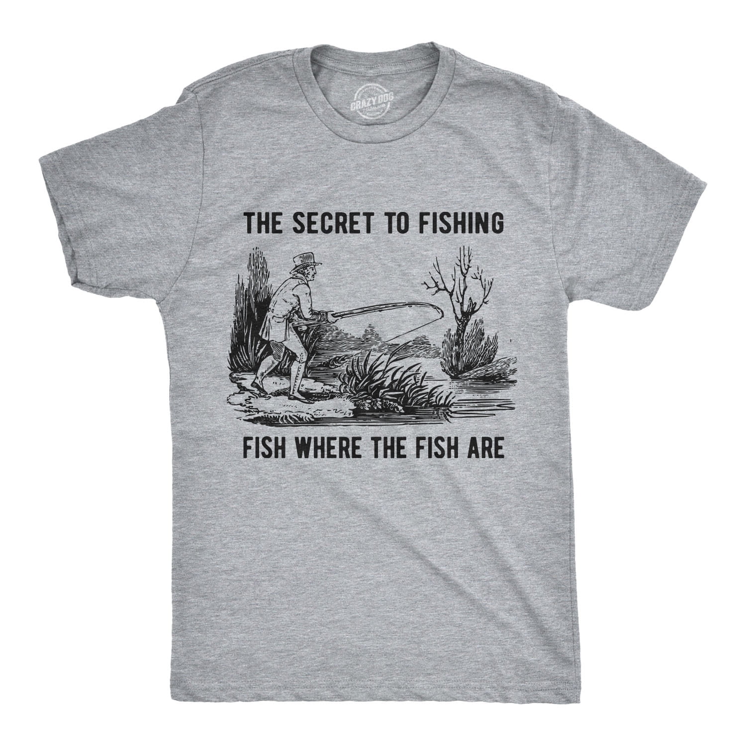 Mens The Secret to Fishing T Shirt Funny Fathers Day Fisherman Tee ...