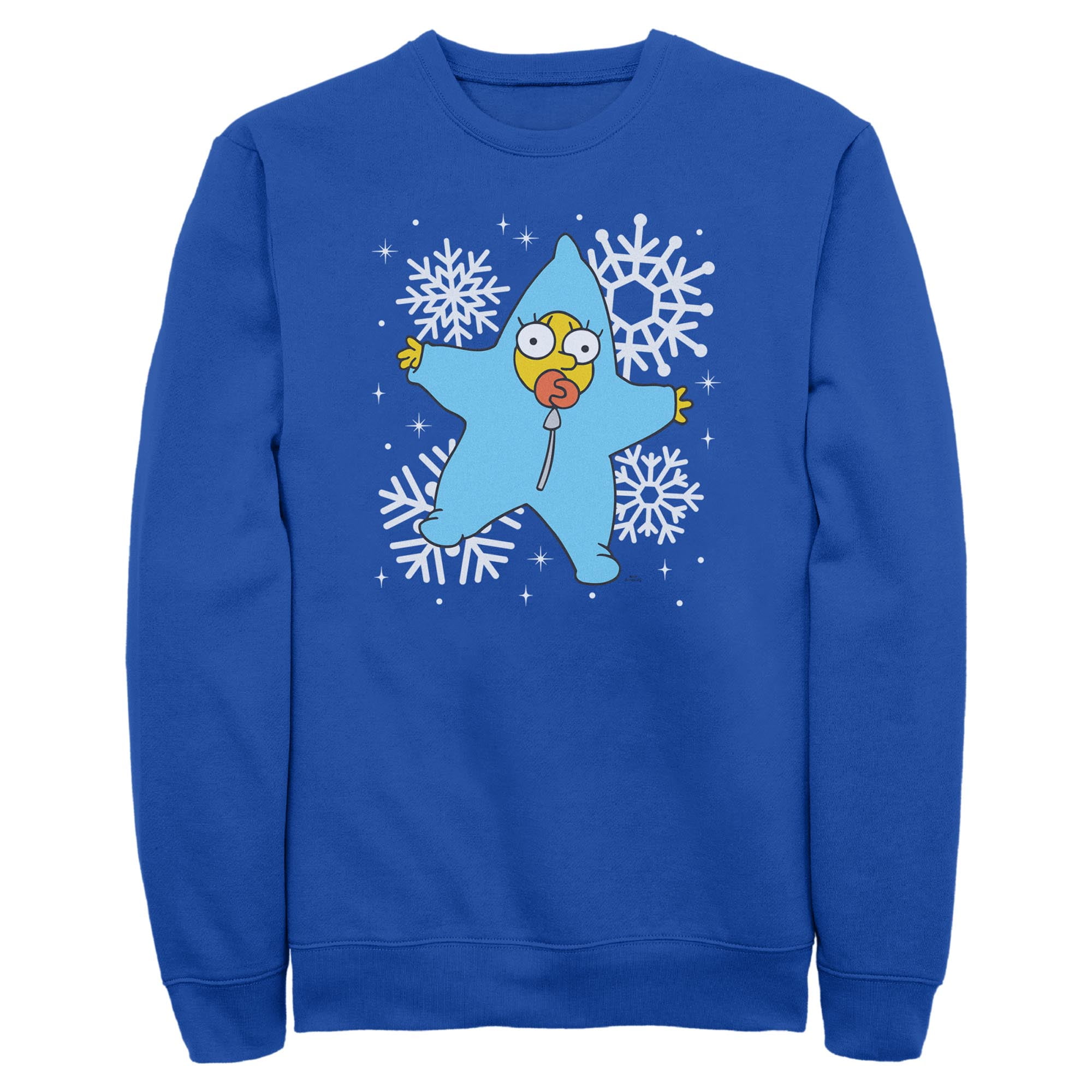 Mens The Simpsons Maggie Christmas Star Suit Sweatshirt - Walmart.com